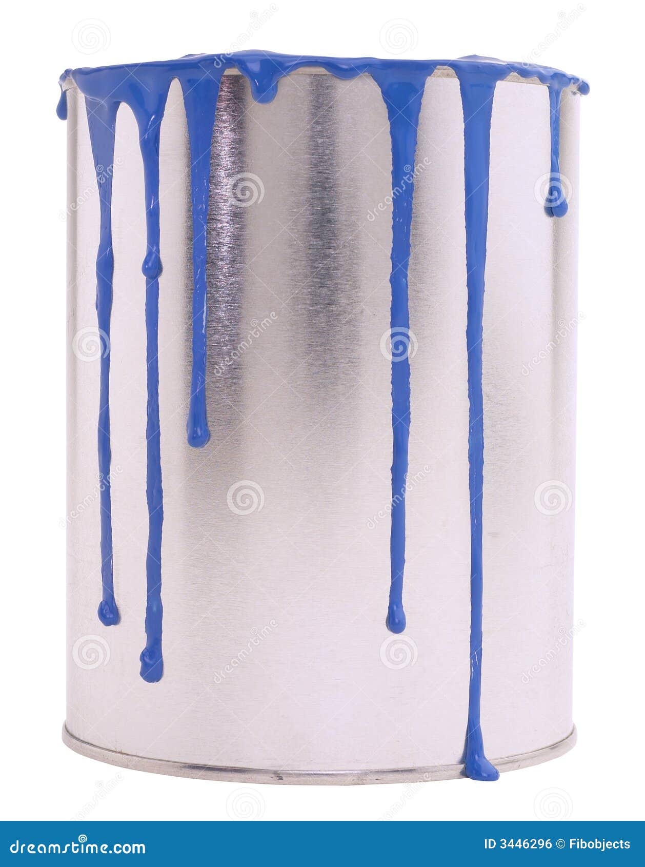 De blauwe Pot van de Verf stock foto. Image of vernieuwing - 3446296