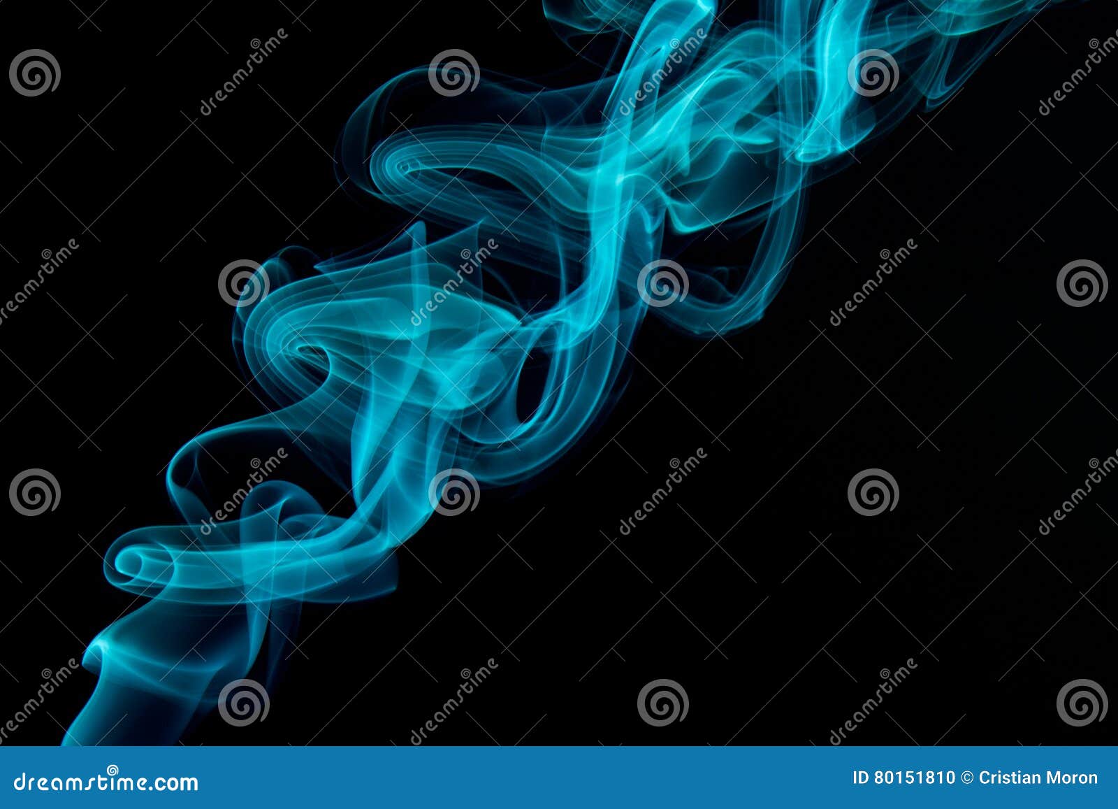 De Blauwe Samenvatting Van De Rook Stock Foto - Image of zwart ...