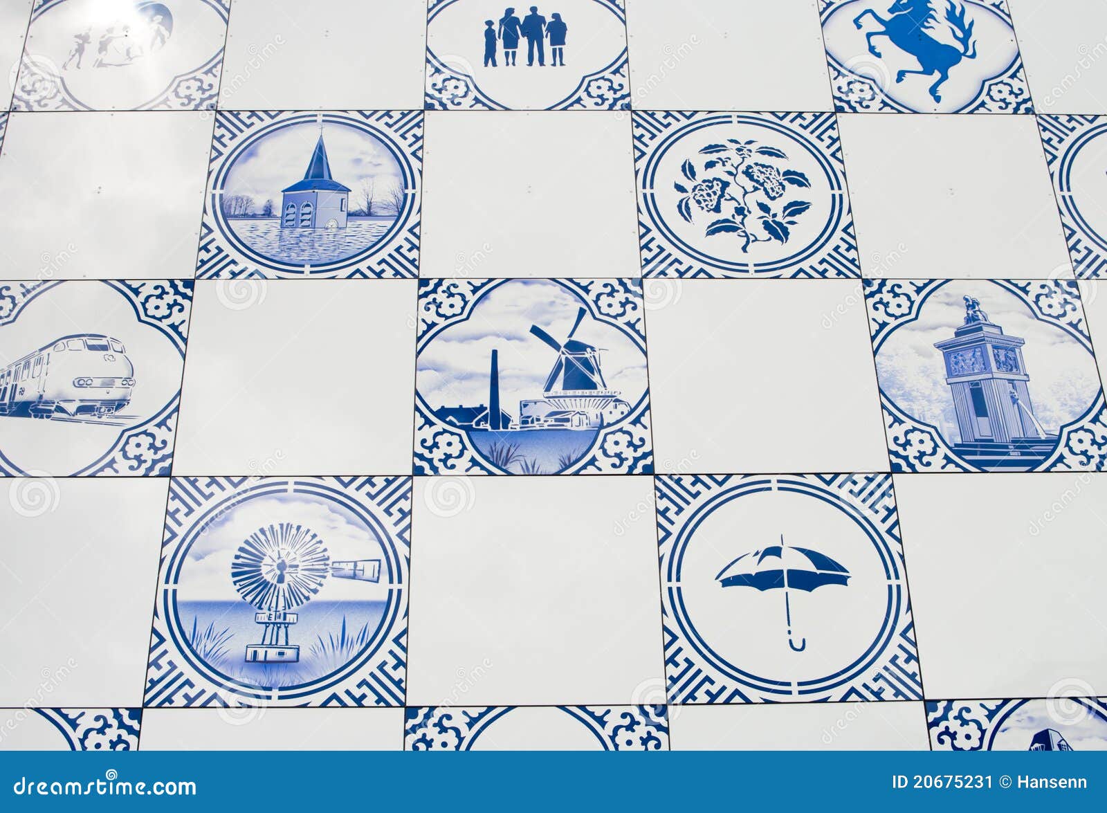 De blauwe tegels van Delft stock afbeelding. Image of huis - 20675231