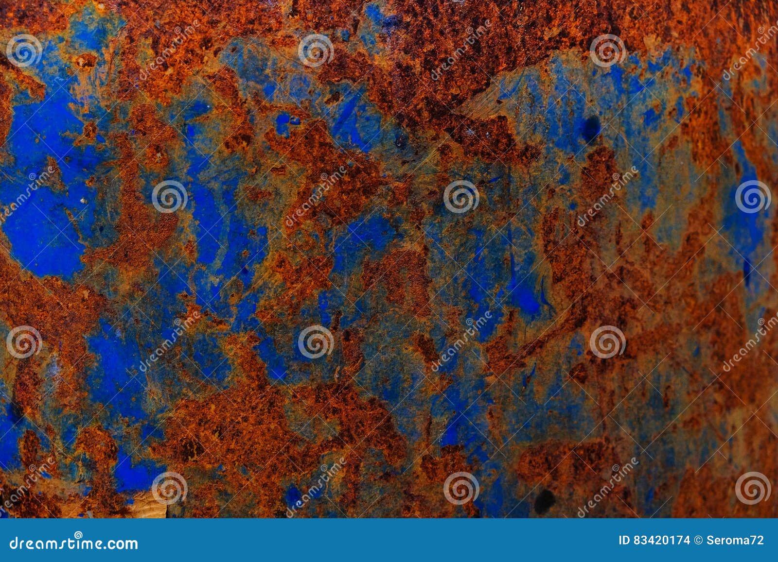 De Blauwe Verf Van De Textuurroest Stock Foto - Image of industrieel ...