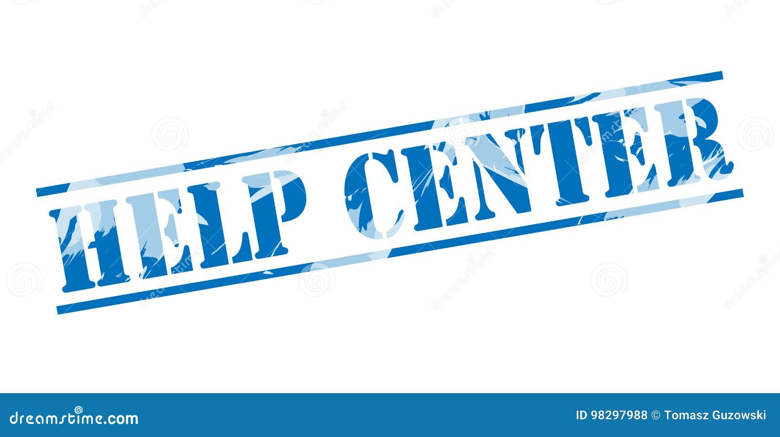 De Blauwe Zegel Van Het Hulpcentrum Stock Illustratie - Illustration of ...