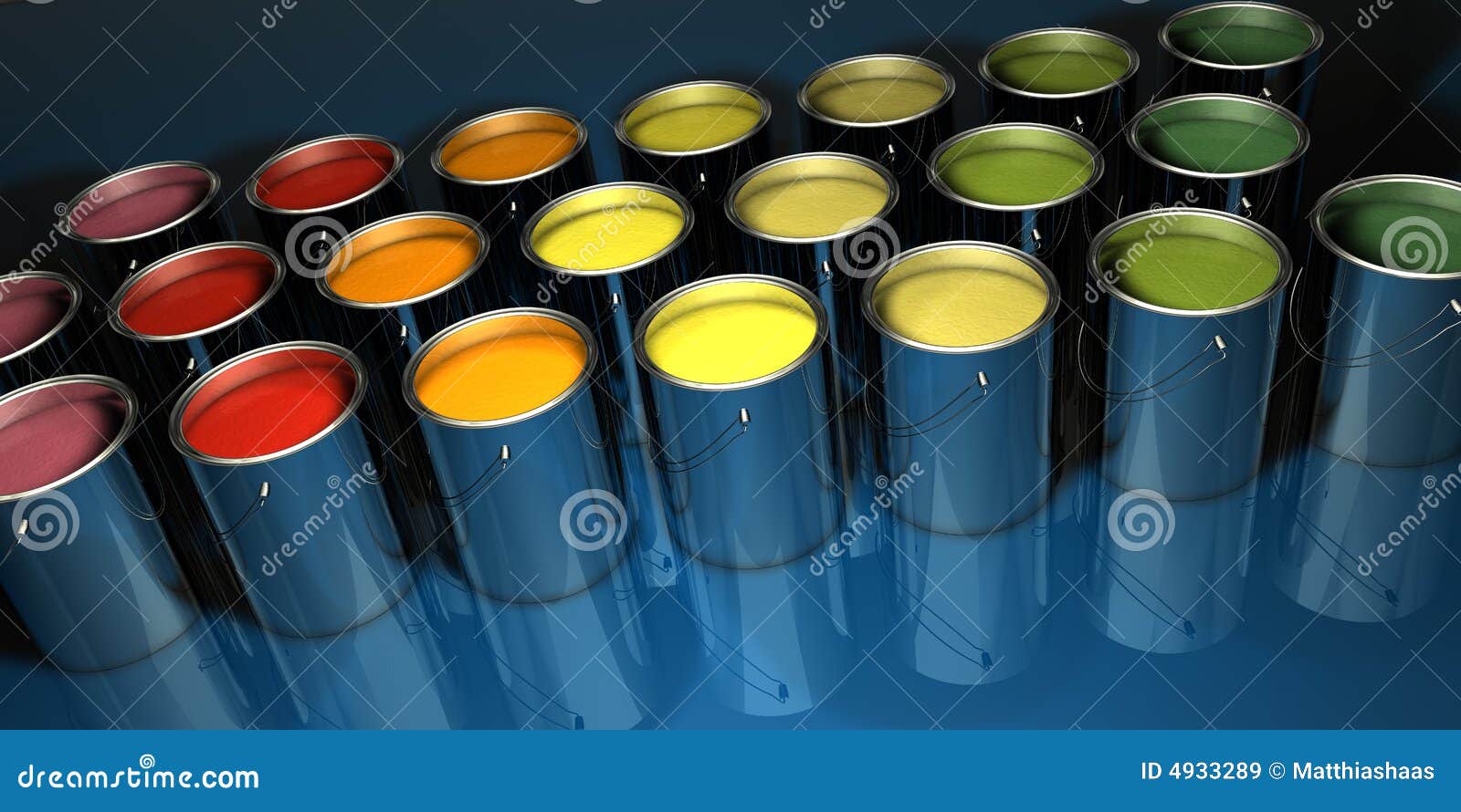 De Blikken van de verf stock illustratie. Illustration of geschilderd ...