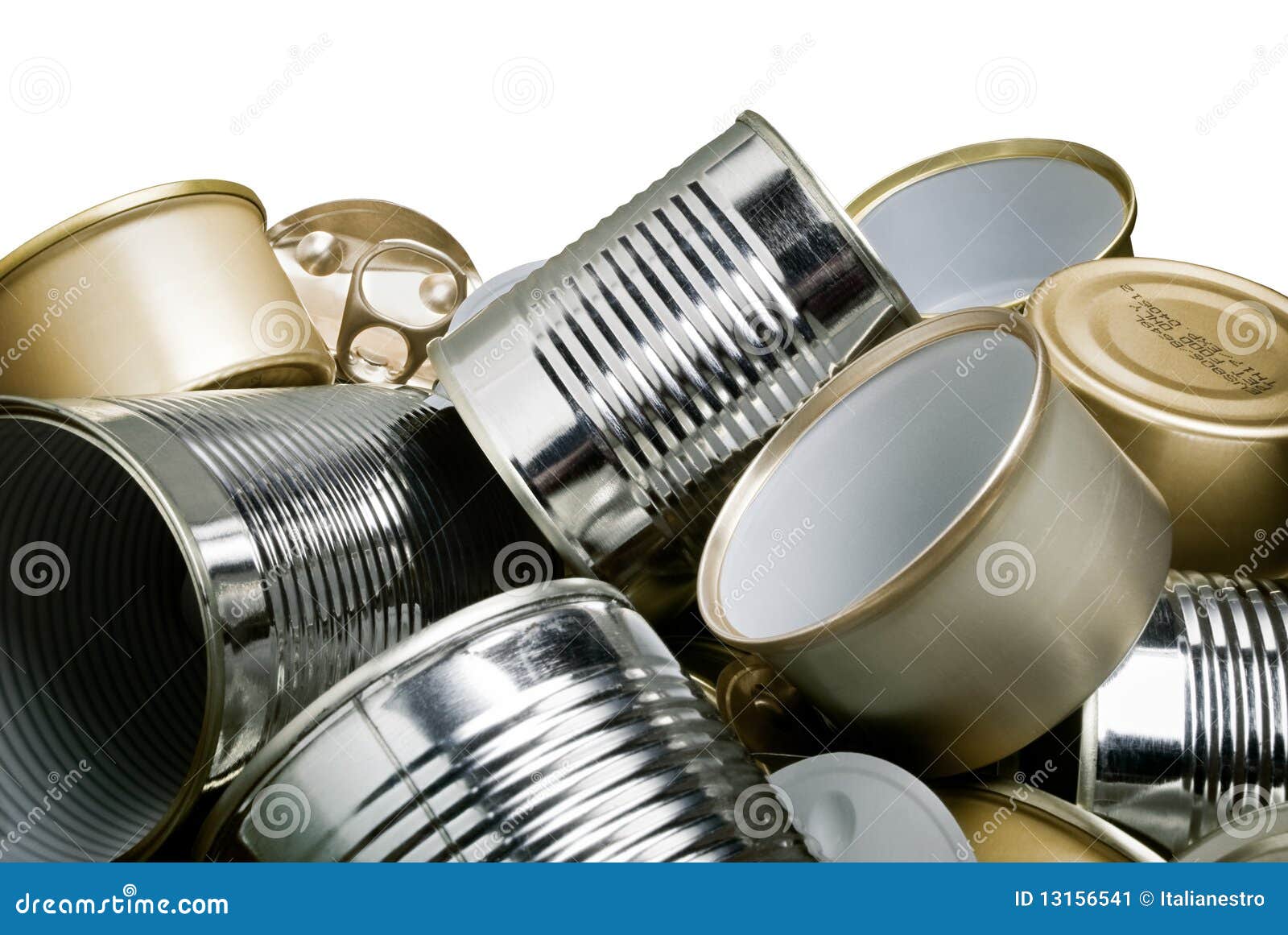 De Blikken Van Het Tin Voor Recycling Stock Afbeelding - Image of ...