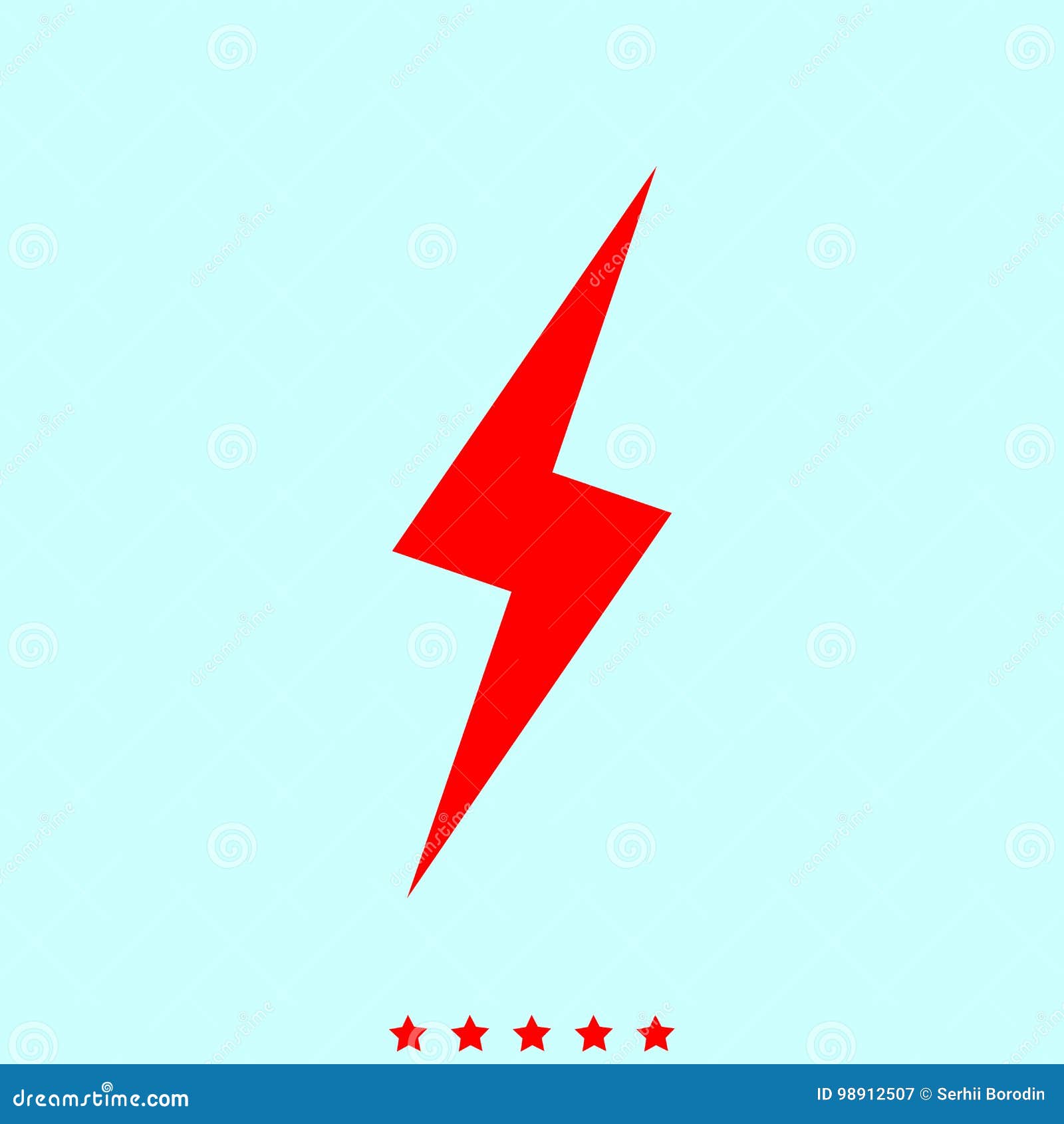 De Bliksem Het is Pictogram Vector Illustratie - Illustration of ...