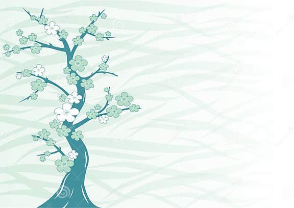 De bloesemboom van de kers vector illustratie. Illustration of groei ...