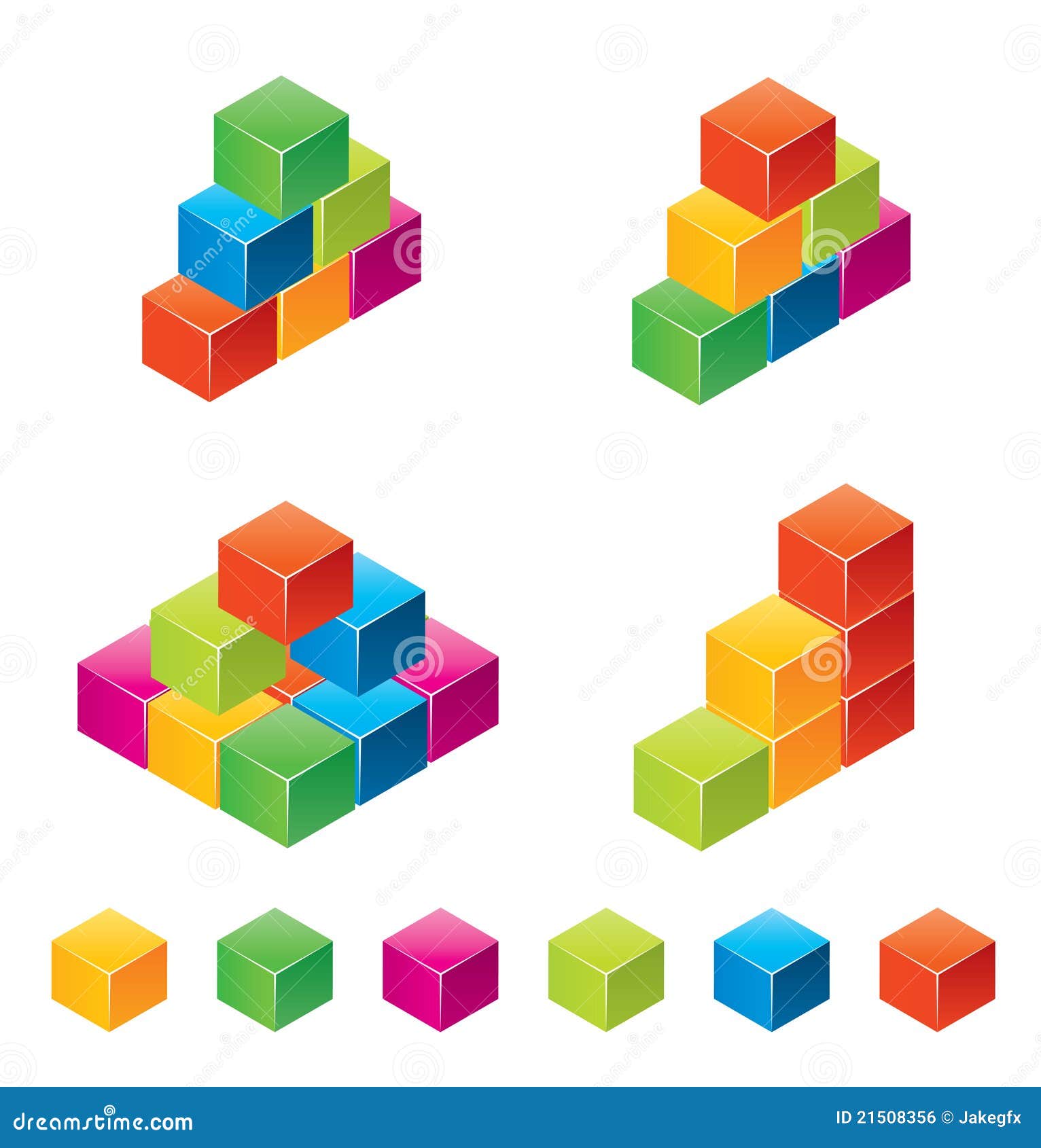 De Blokken Van Vector Kleurrijke Kinderen Vector Illustratie ...