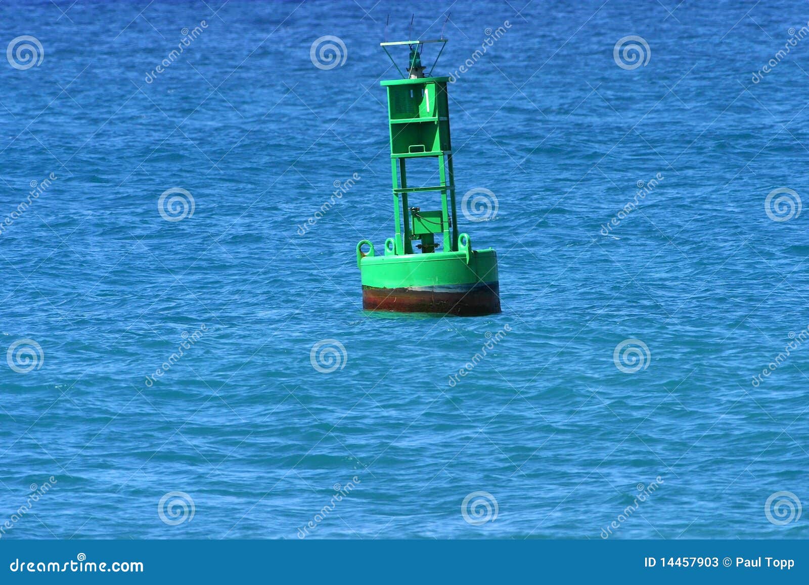 De Boei Van De Teller Van Het Kanaal Stock Afbeelding - Image of groen ...