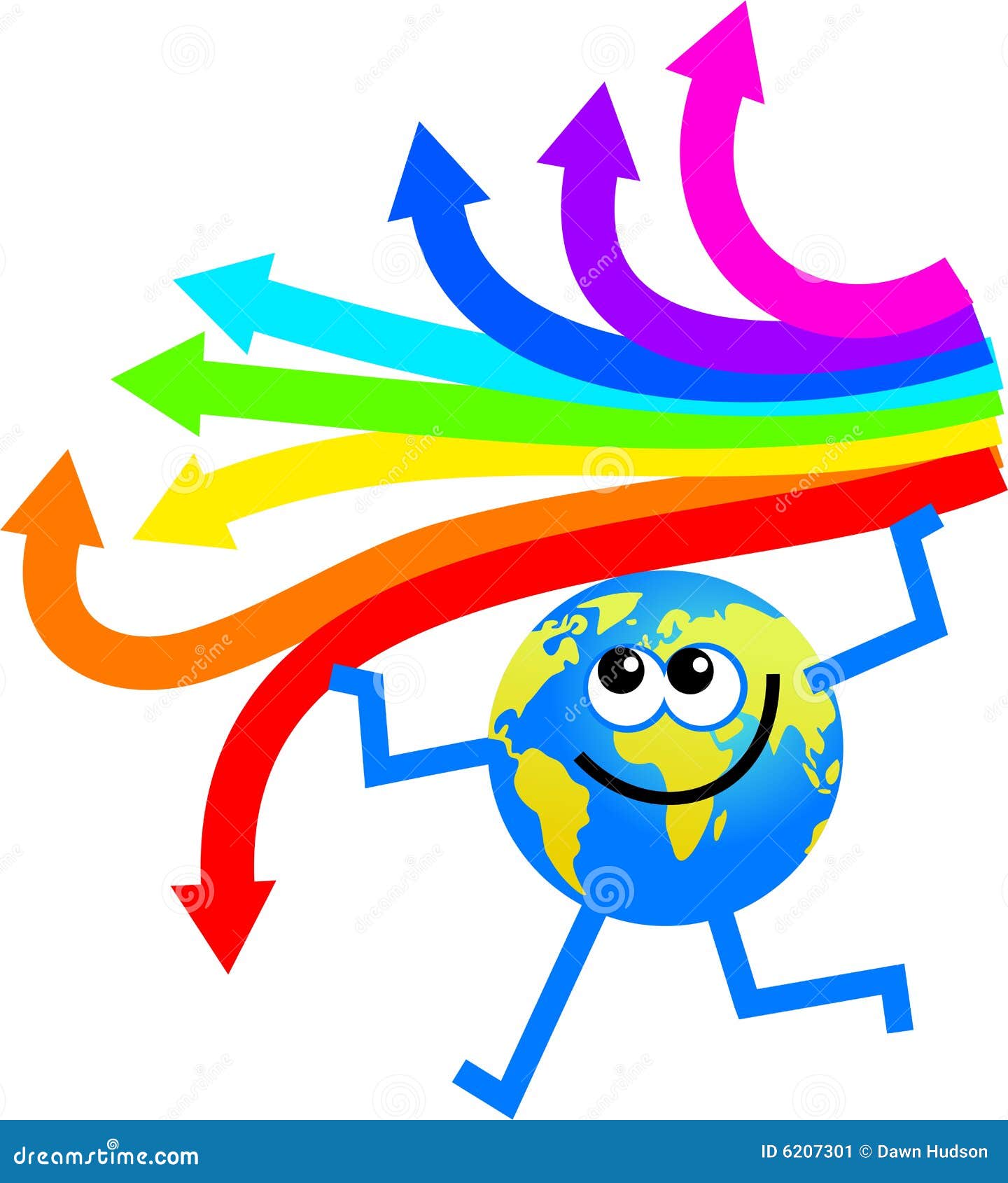 De bol van de pijl stock illustratie. Illustration of downwards - 6207301