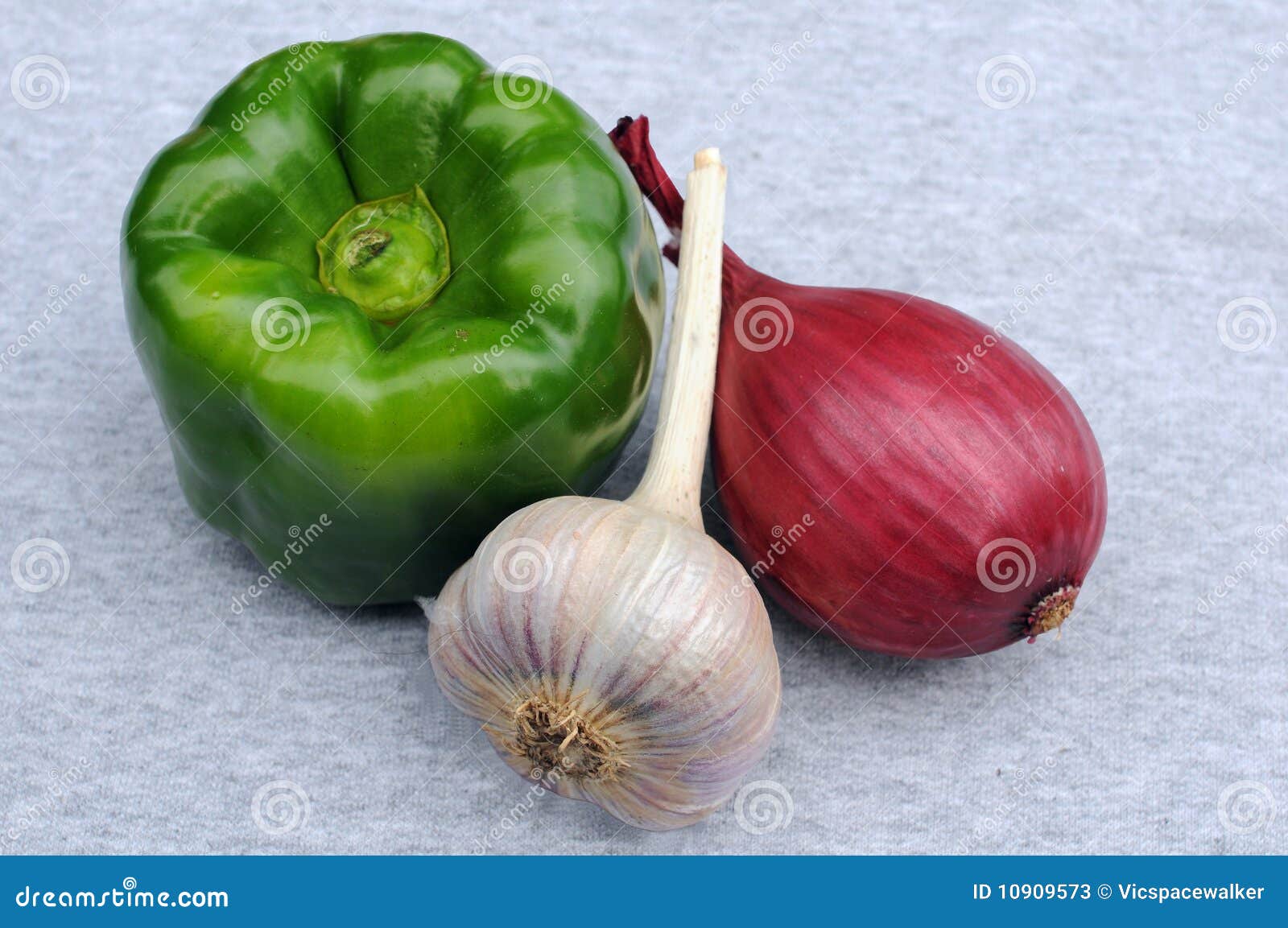 De Bollen Van De Groene Paprika, Van Het Knoflook En Van De Ui Stock ...