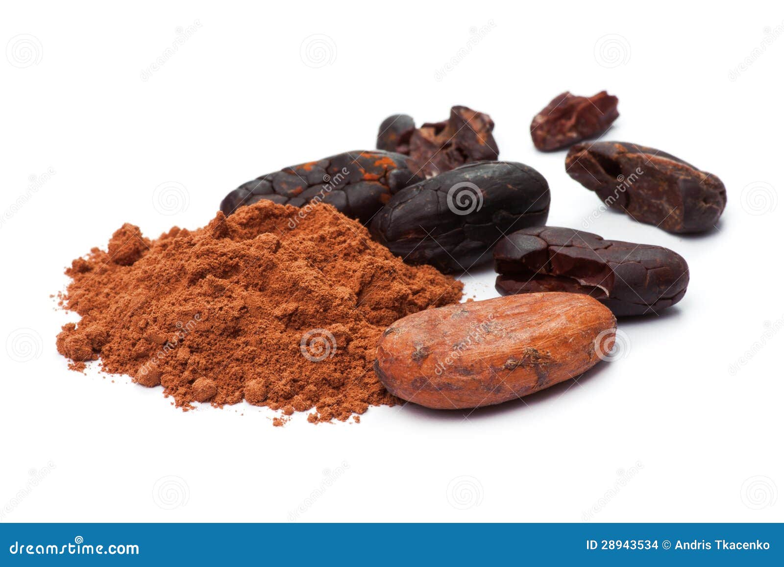 De Bonen Van De Cacao En Cacaopoeder Stock Foto - Image of organisch ...