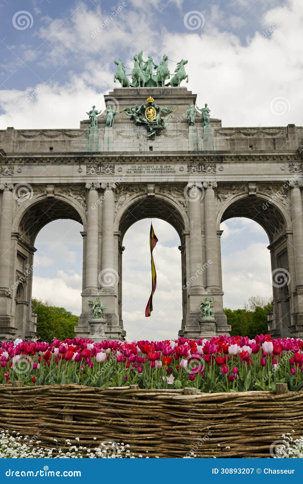 De Boog van Brussel stock afbeelding. Image of triomf - 30893207