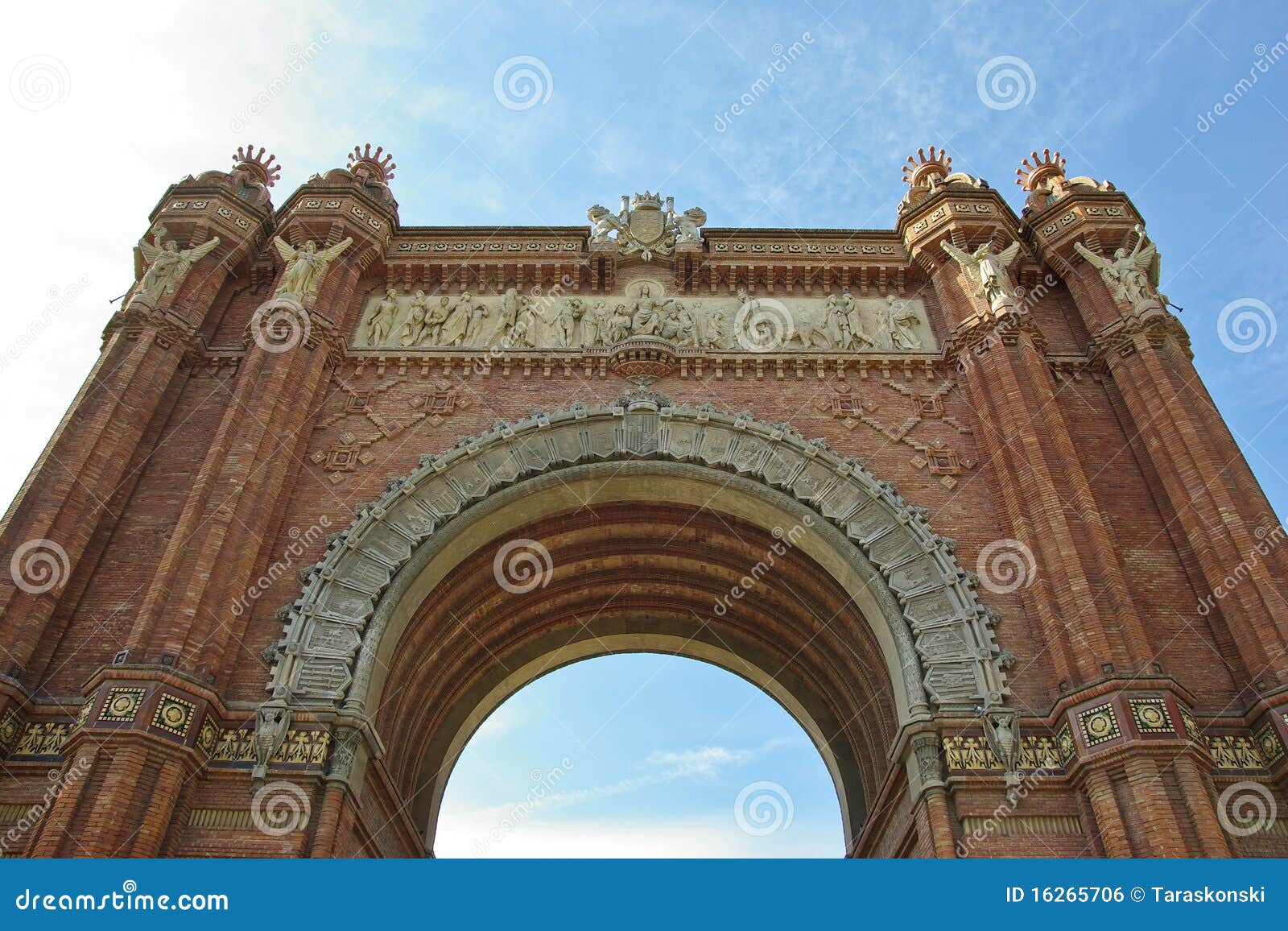 De Boog Van De Triomf (Arc DE Triomf), Barcelona Stock Foto - Image of ...