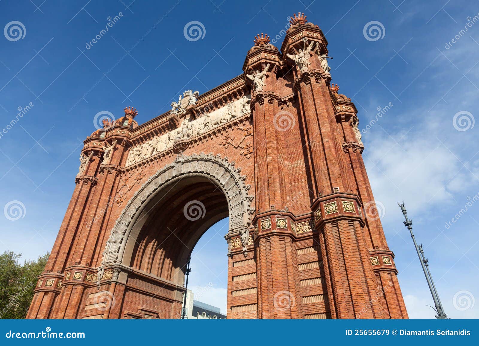 De Boog Van De Triomf (Arc DE Triomf), Barcelona, Spanje Stock ...