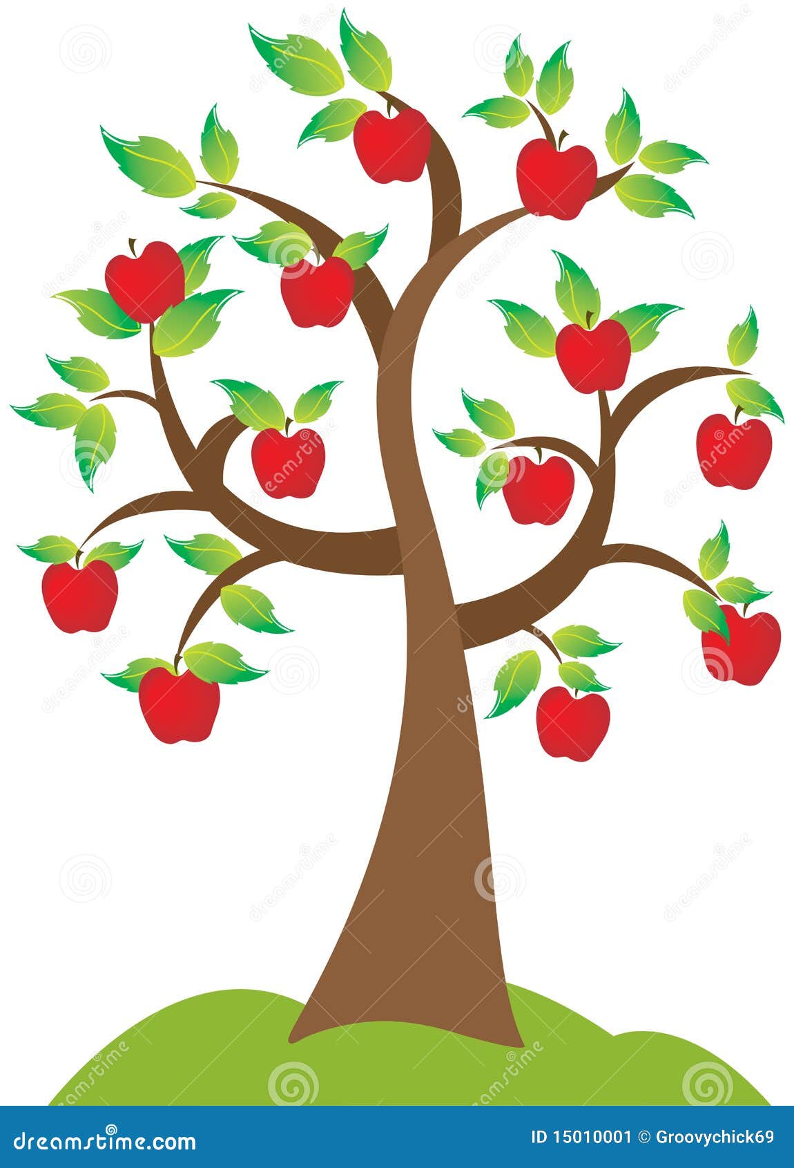 De Boom van de appel vector illustratie. Illustration of tuinieren ...