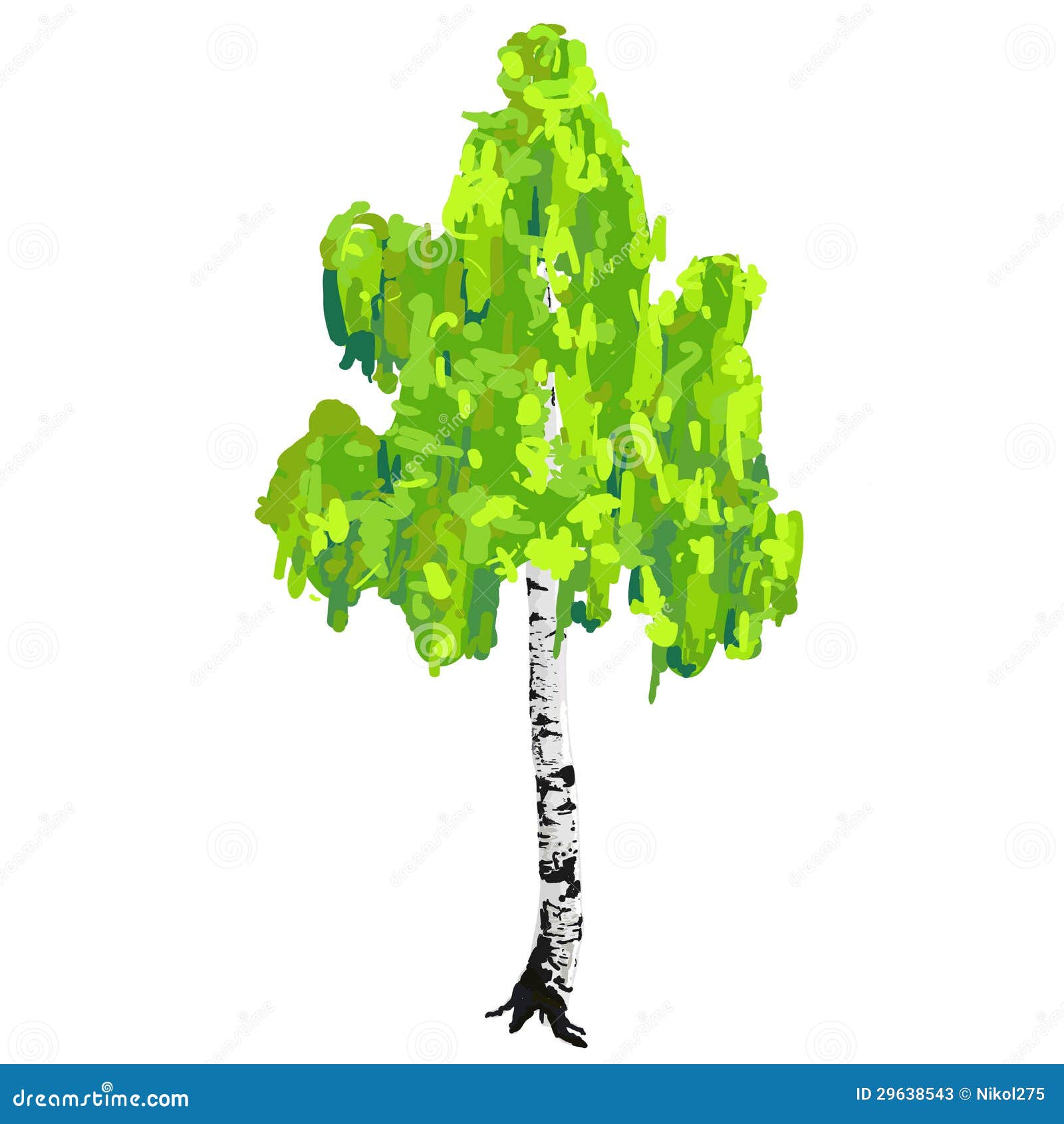 De boom van de berk vector illustratie. Illustration of schoonheid ...