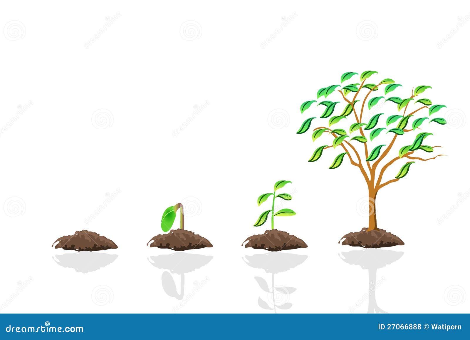 De boom van de groei stock illustratie. Illustration of aarde - 27066888