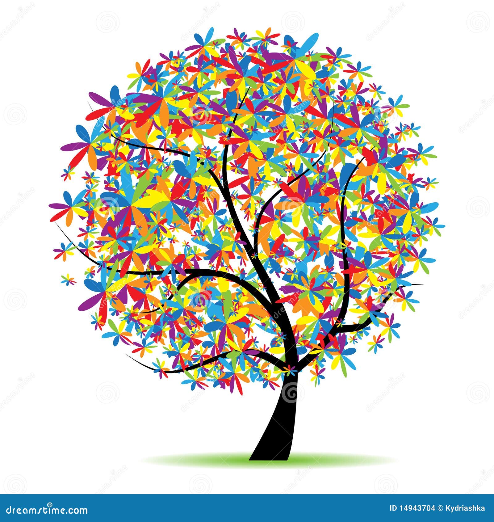 Mooie Tekeningen Van Bomen Mooie Boom Met Een Weelderige Kroon,