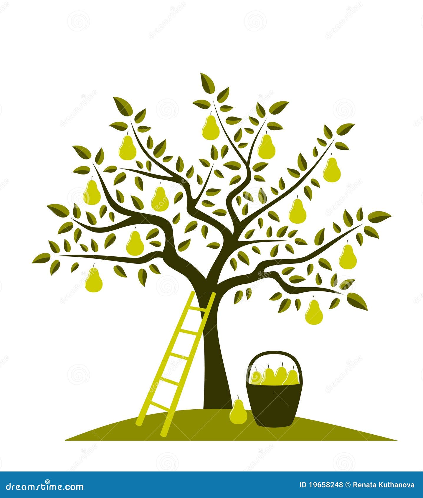 De boom van de peer vector illustratie. Illustration of ontwerp - 19658248