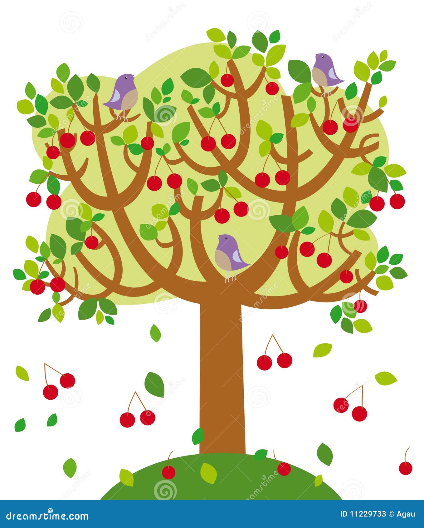 De boom van de zomer vector illustratie. Illustration of groen - 11229733
