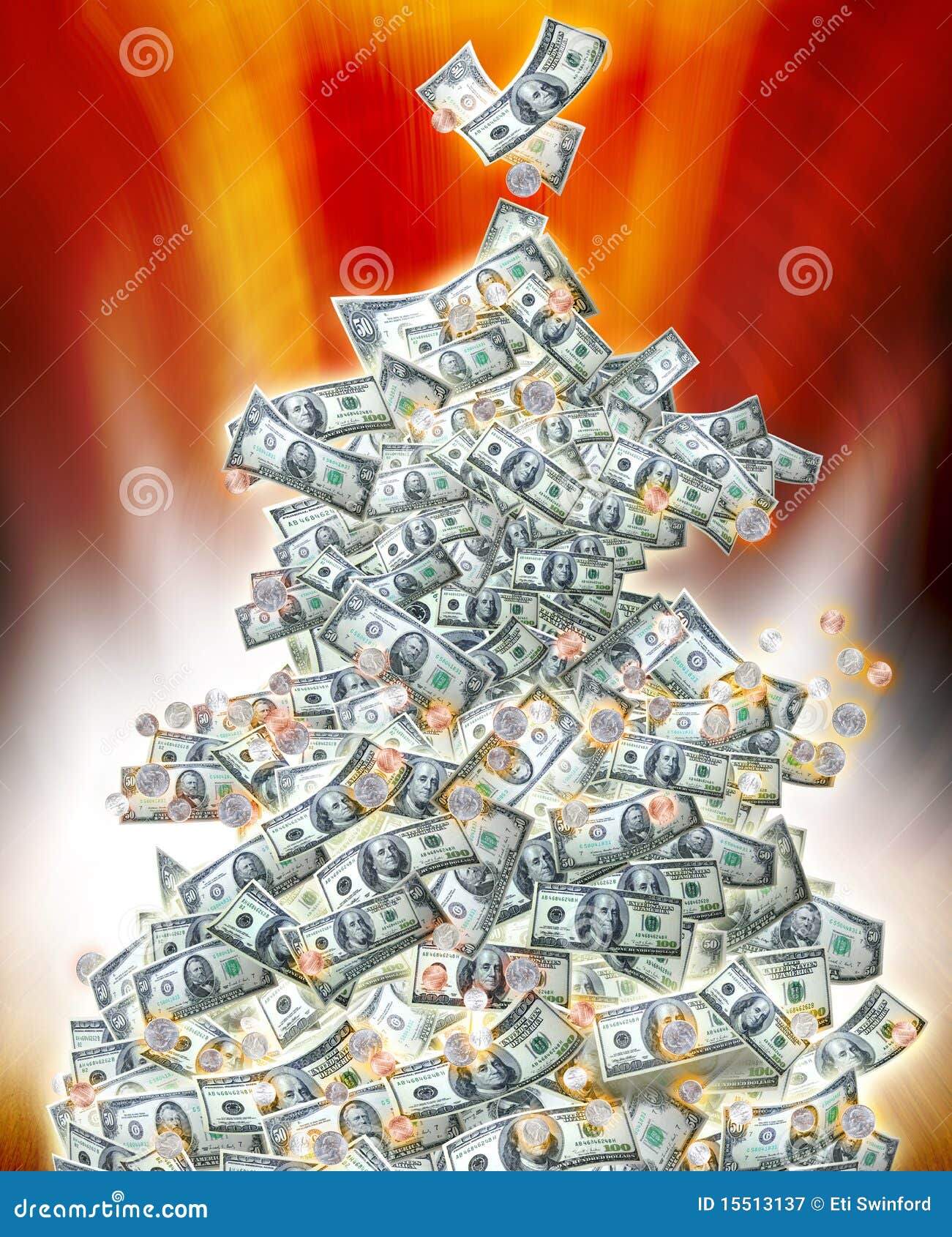 De boom van het geld stock afbeelding. Image of dollars - 15513137