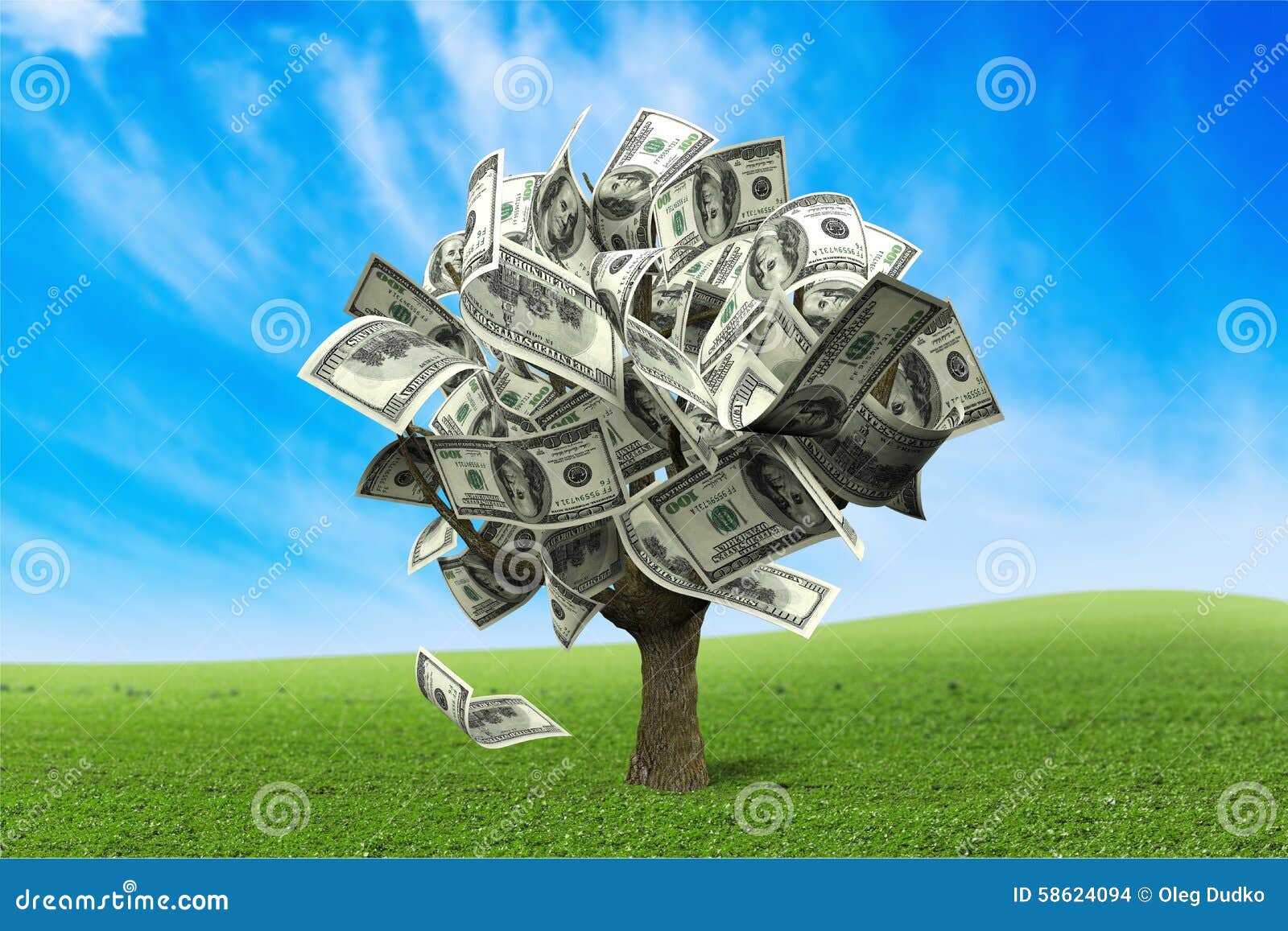 De boom van het geld stock foto. Image of munt, installatie - 58624094