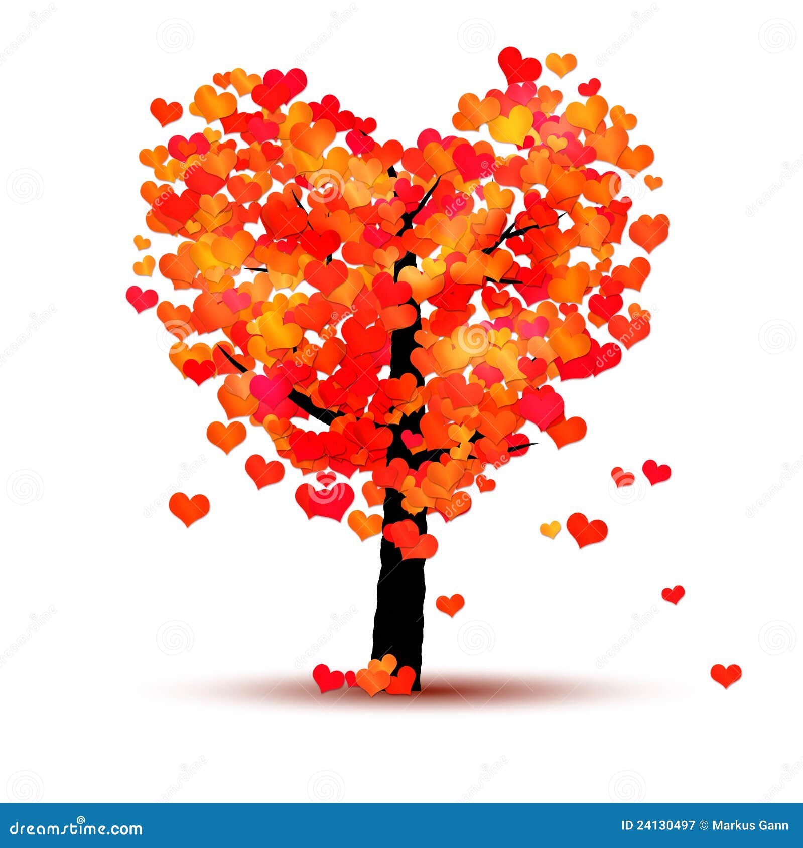 De boom van het hart stock illustratie. Illustration of gelukkig - 24130497