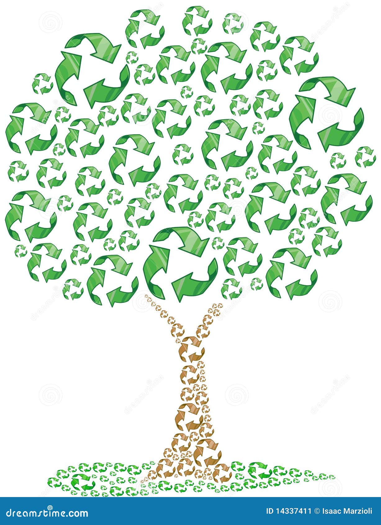 De Boom Van Het Recycling Van Eco Vector Illustratie - Illustration of ...