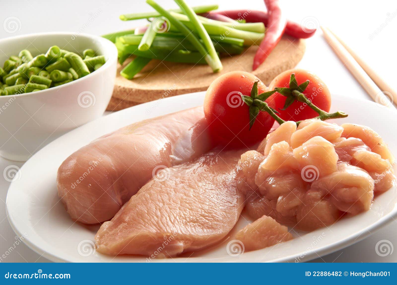 De Borst van de kip stock foto. Image of vers, plaat - 22886482