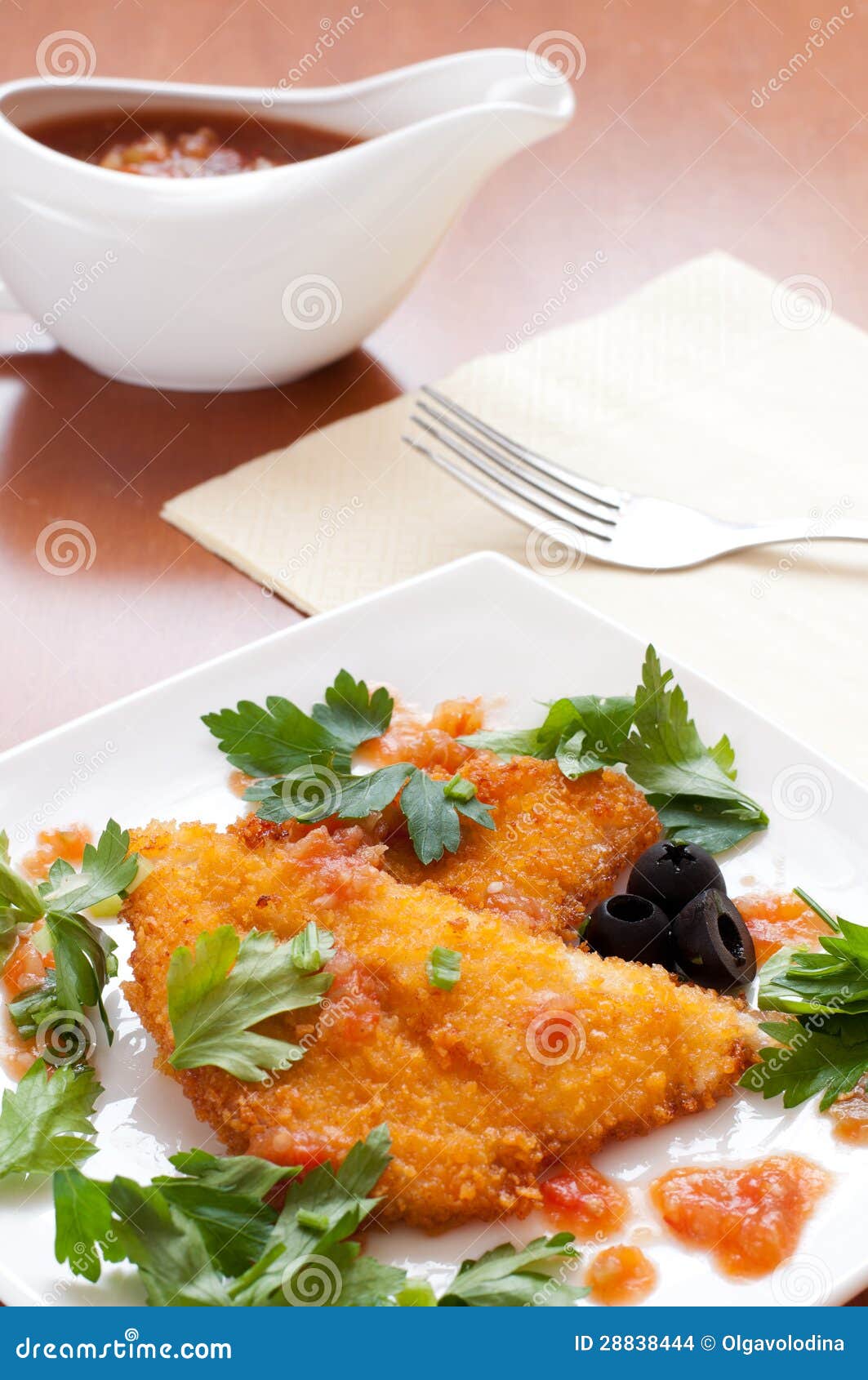 De Borst Van De Kip in Broodkruimels Stock Foto - Image of maaltijd ...