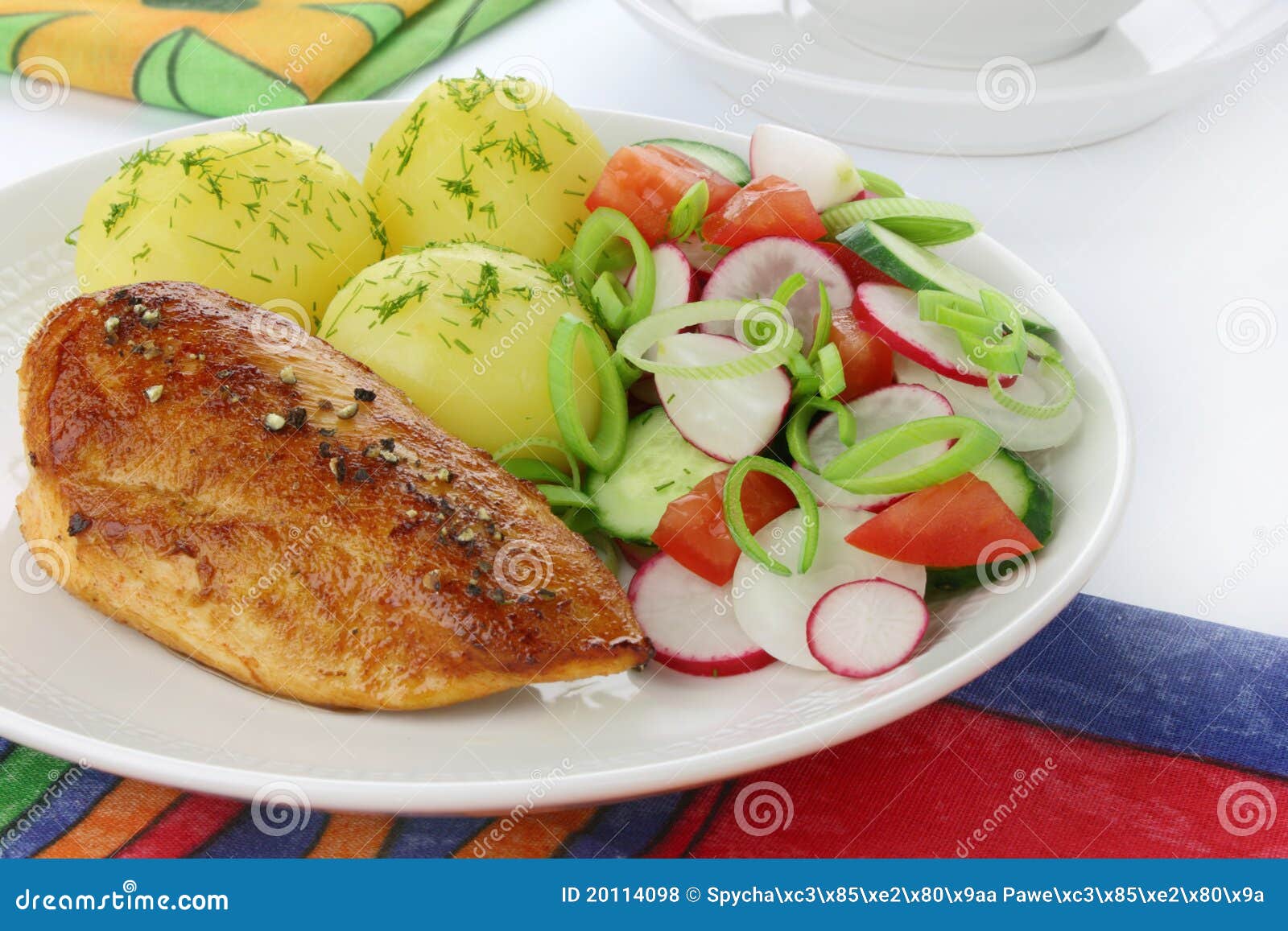 De Borst Van De Kip Met Groenten Stock Foto - Image of aardappels ...