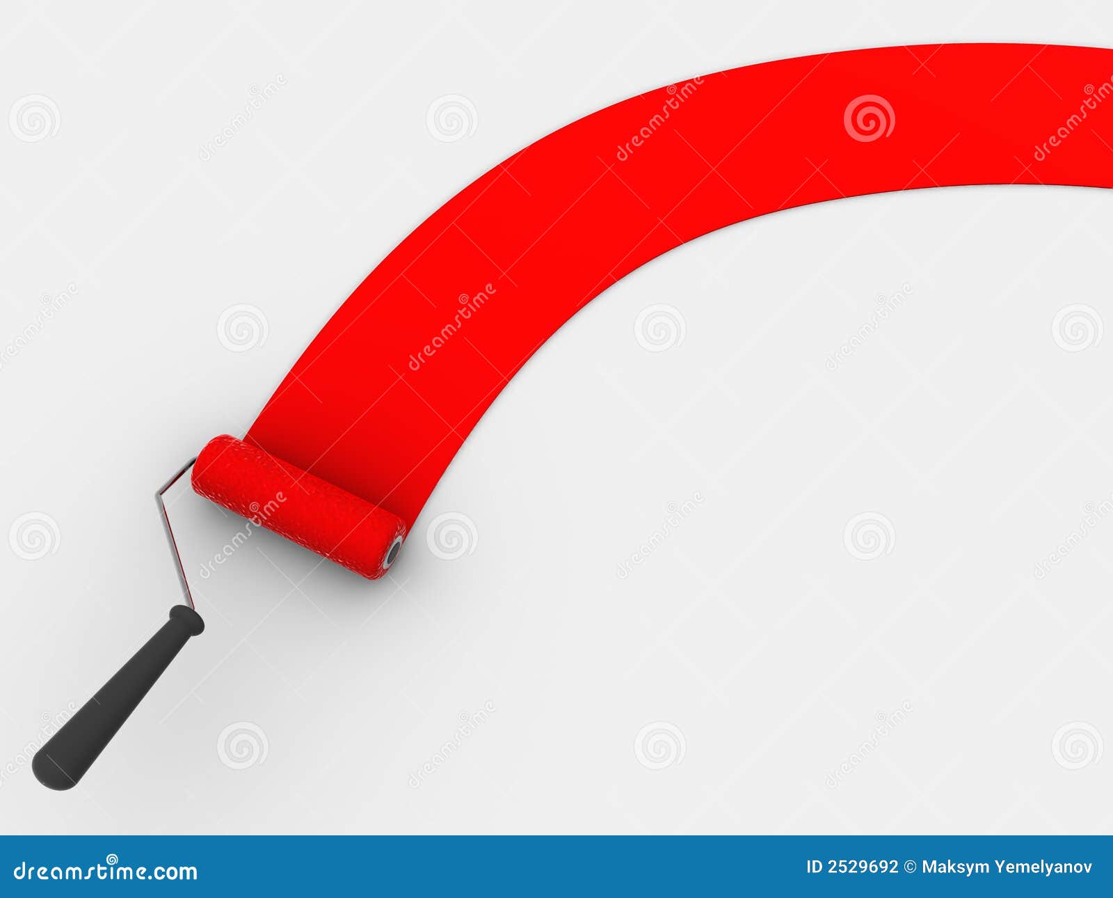 De borstel van de rol stock illustratie. Illustration of muur - 2529692