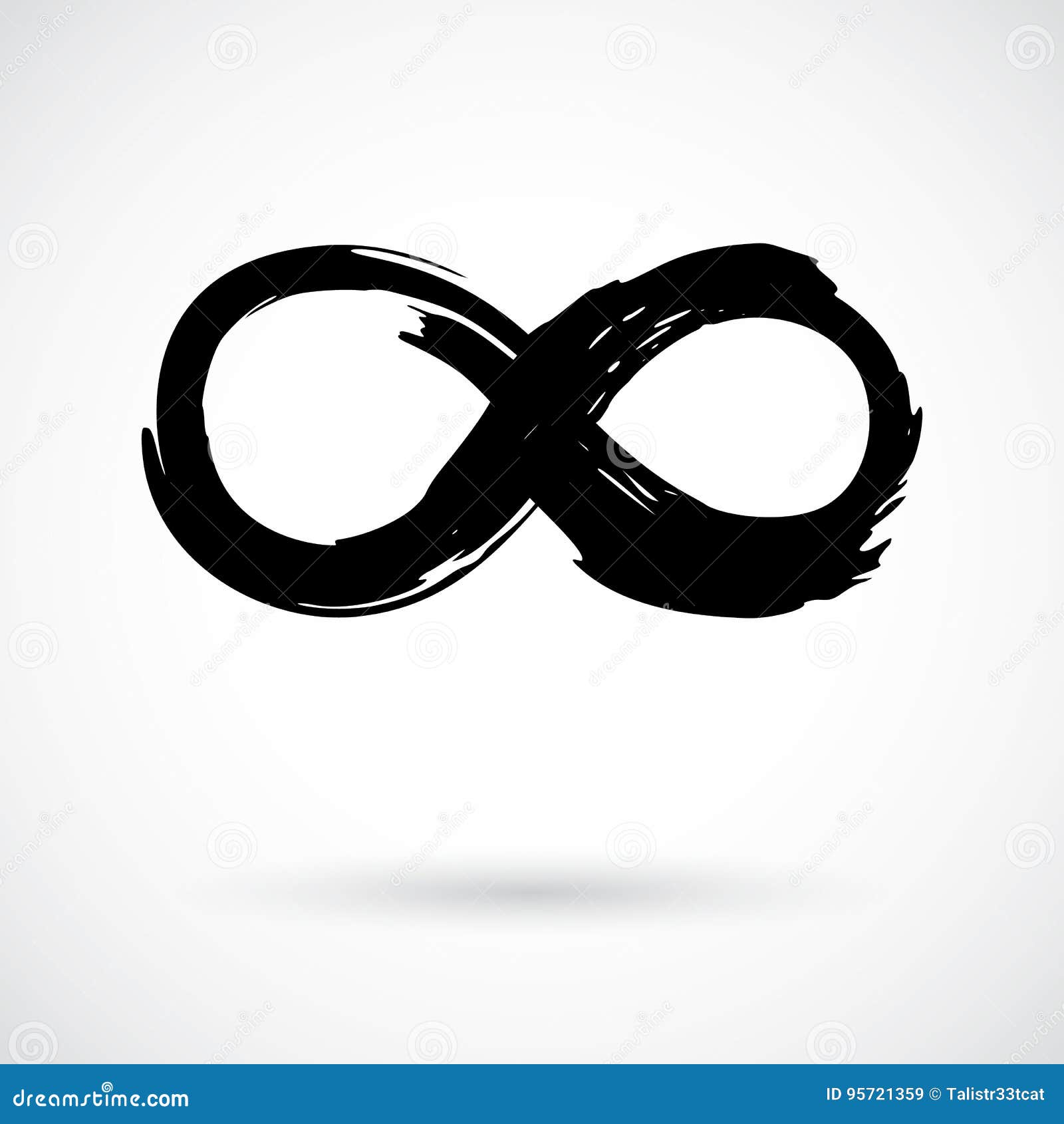 De Borstelslag Van Het Oneindigheidssymbool Grunge Vector Illustratie ...