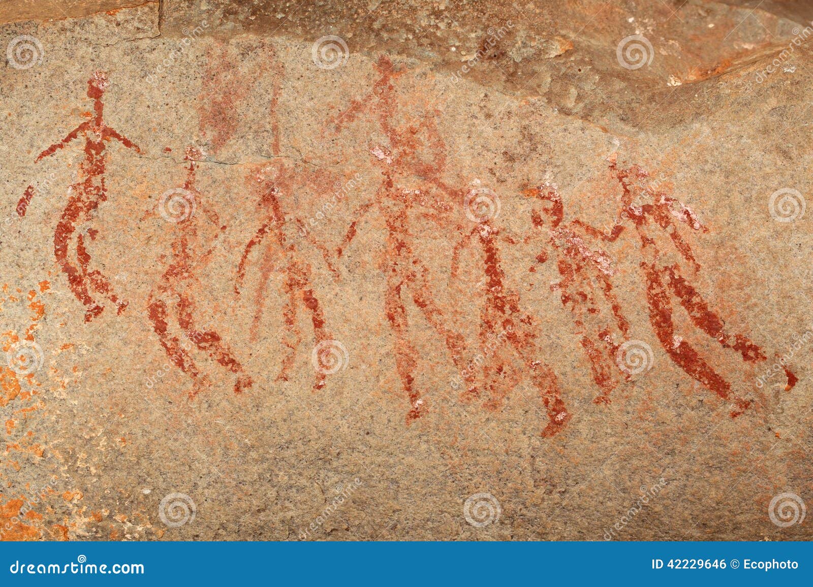 De Bosjesmannen Schommelen Het Schilderen Stock Illustratie ...