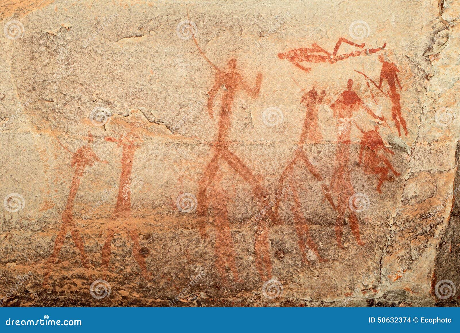 De Bosjesmannen Schommelen Het Schilderen Stock Illustratie ...