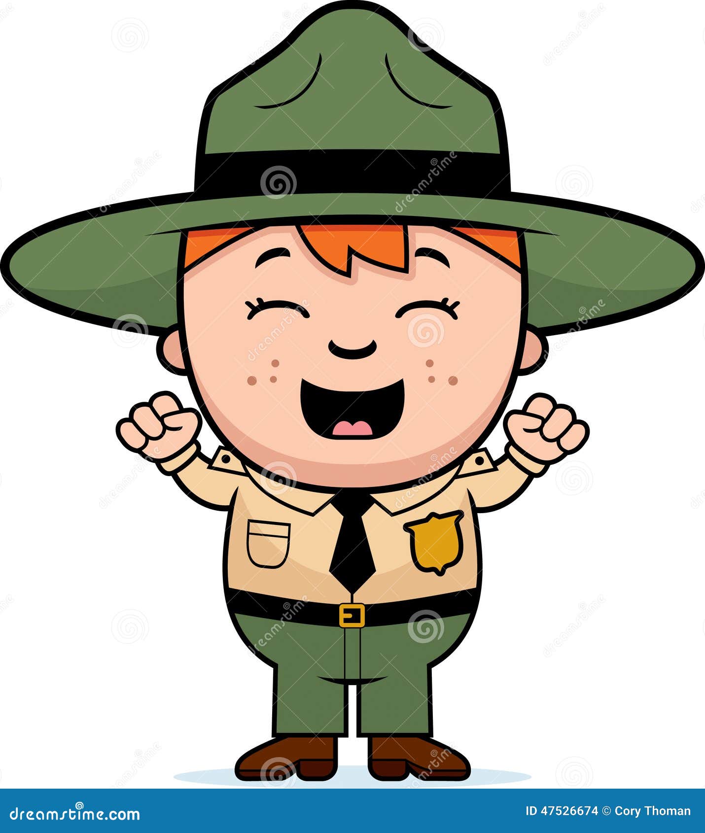 De Boswachter Excited Van Het Kindpark Vector Illustratie ...