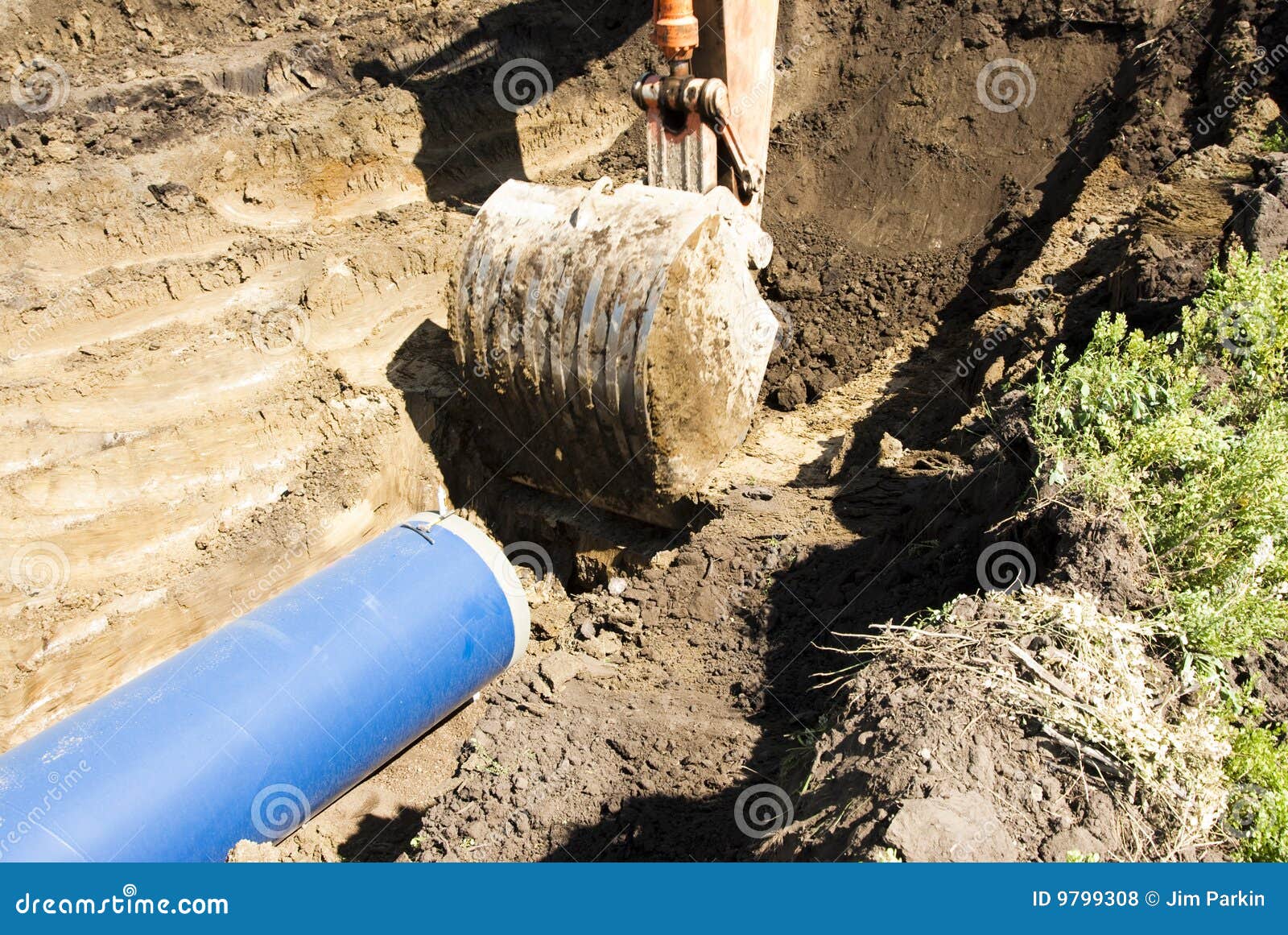 De Bouw Van De Pijpleiding Van Het Water Stock Foto - Image of tillen ...