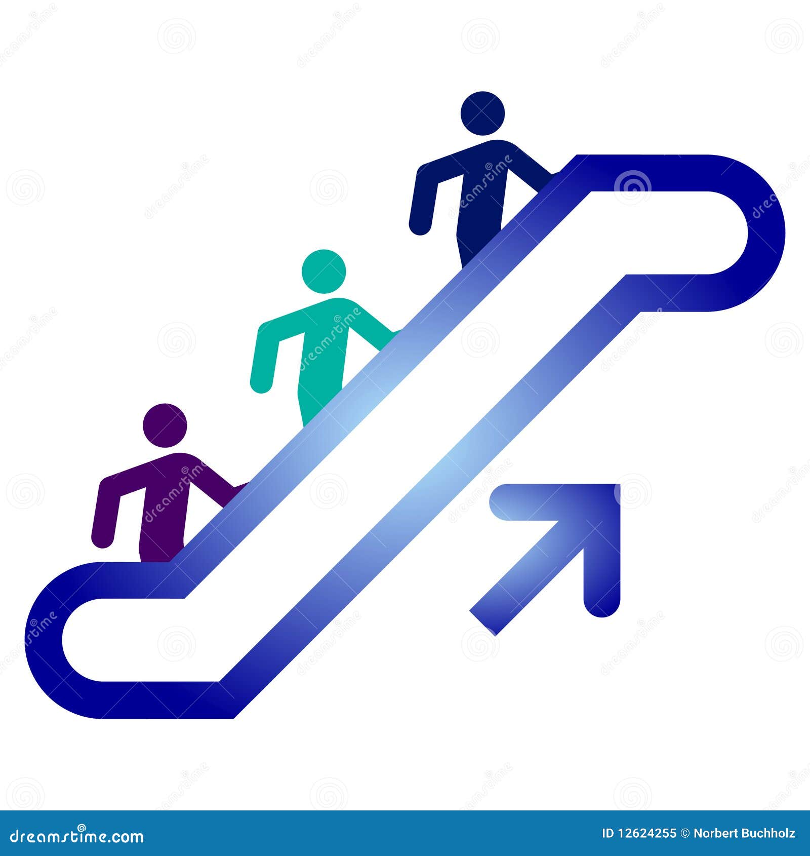 De Bovenkant Van De Roltrap Vector Illustratie - Illustration of ...