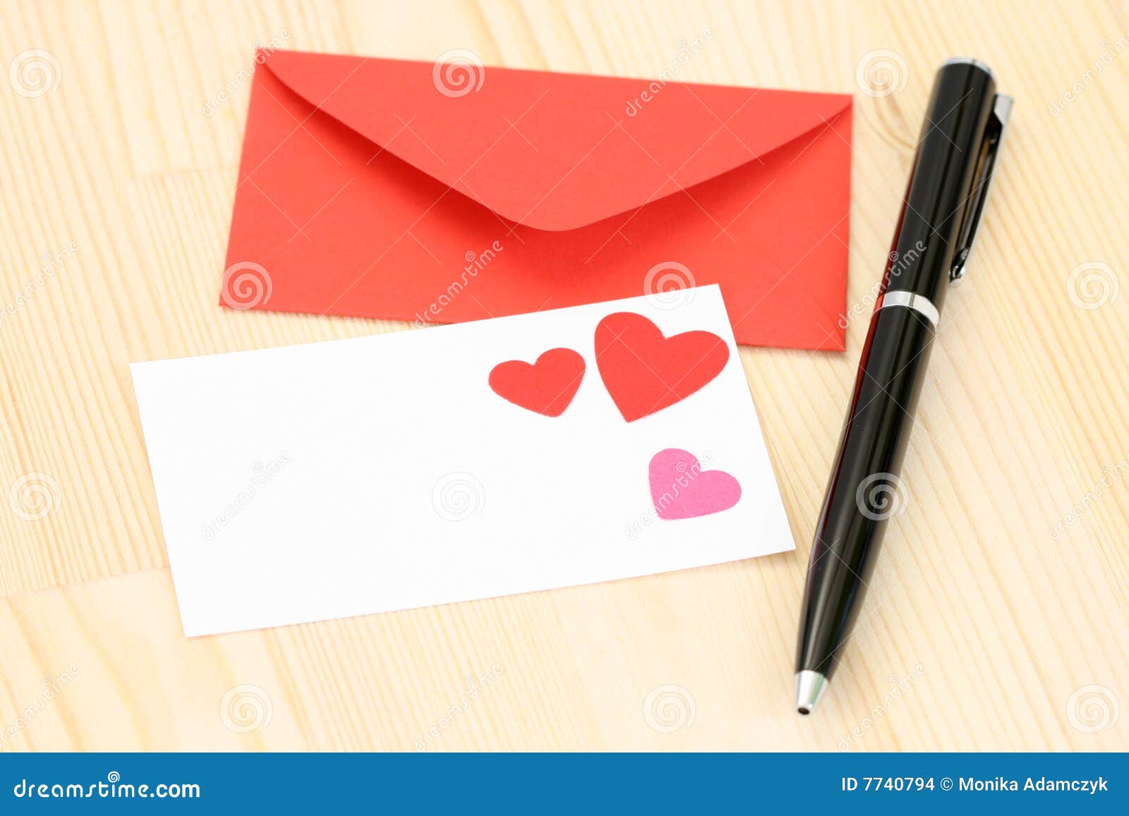 De brief van de liefde stock foto. Image of kaart, harten - 7740794