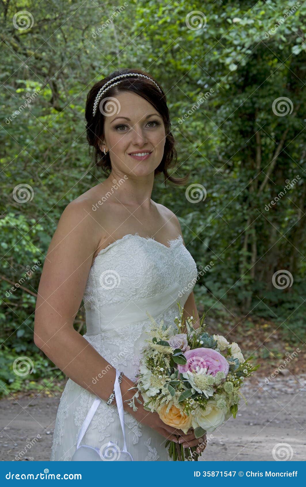 De Bruid stock afbeelding. Image of glimlach, portretten - 35871547