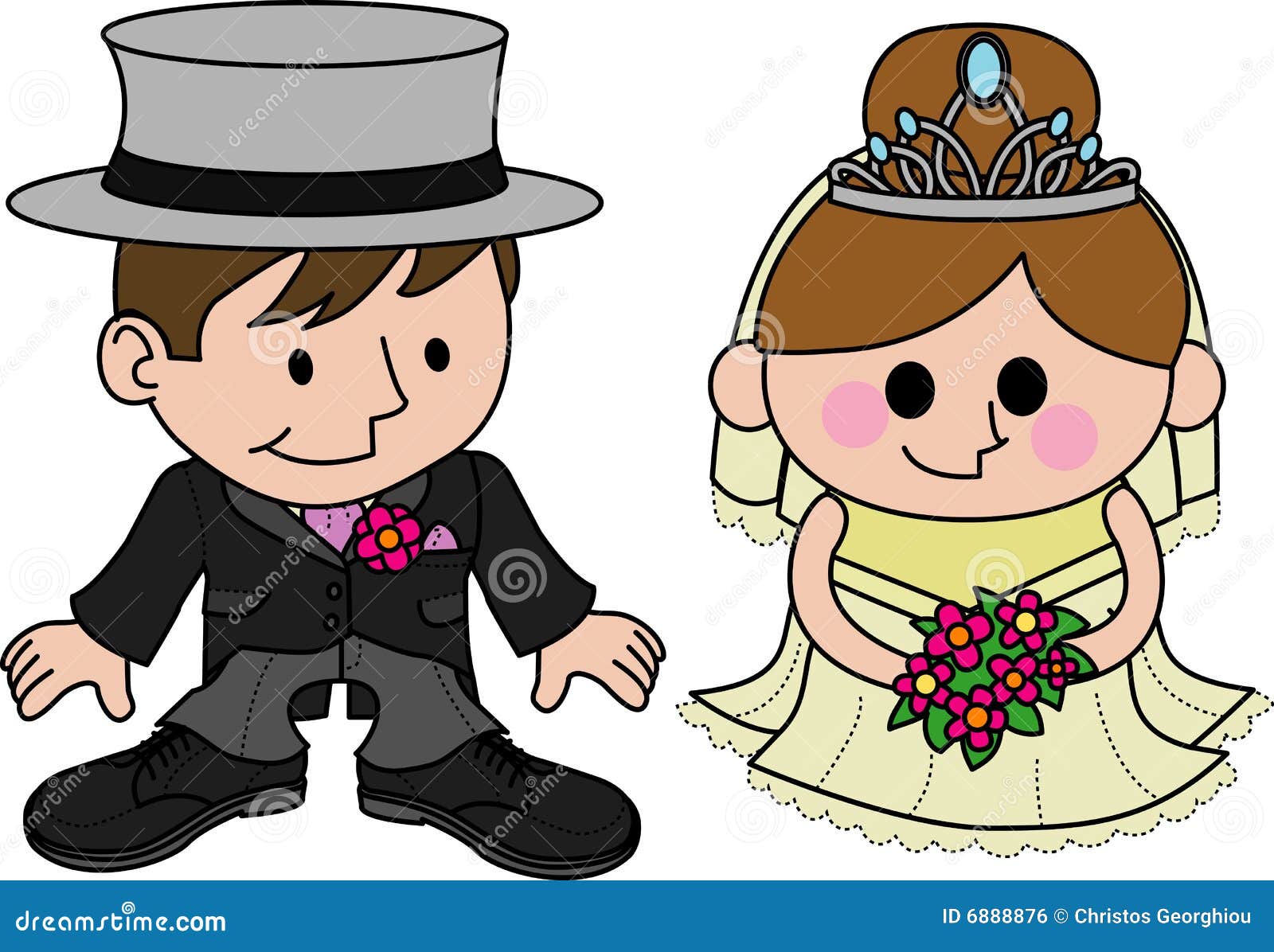 De Bruid En De Bruidegom Van De Illustratie Vector Illustratie ...