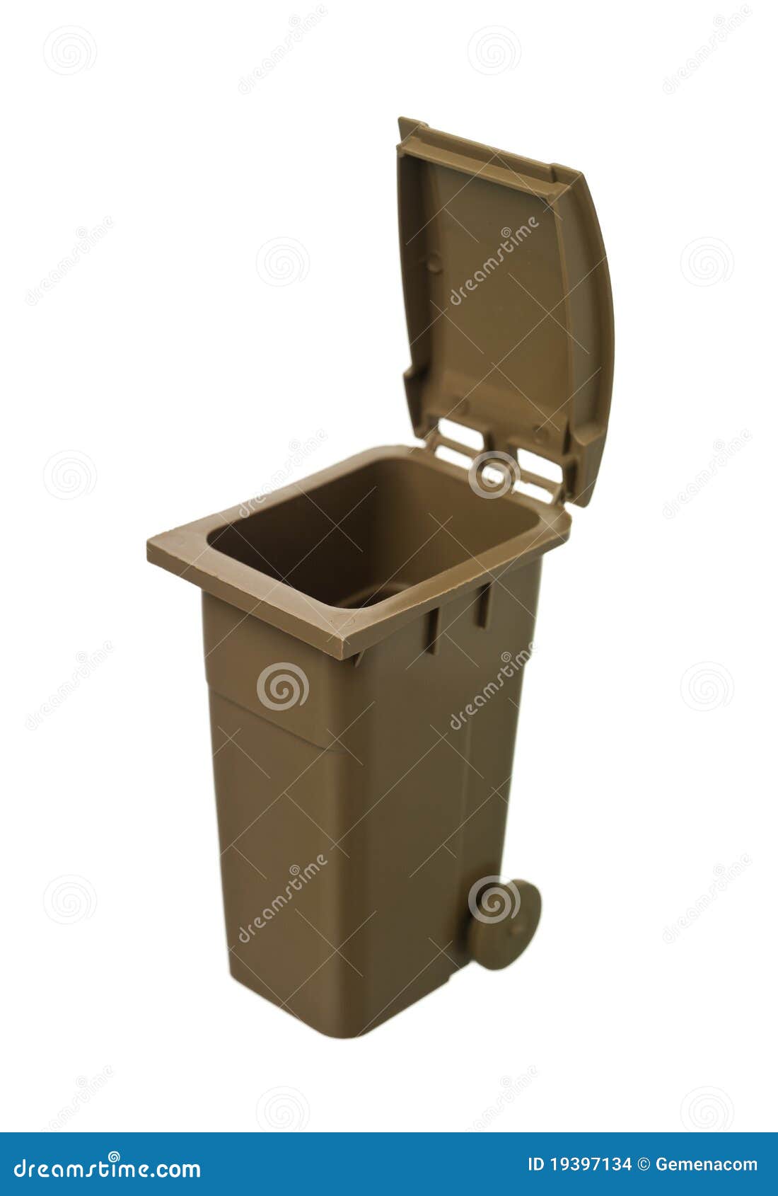 De Bruine Bak Van Het Recycling Stock Foto - Image of afval, plastiek ...