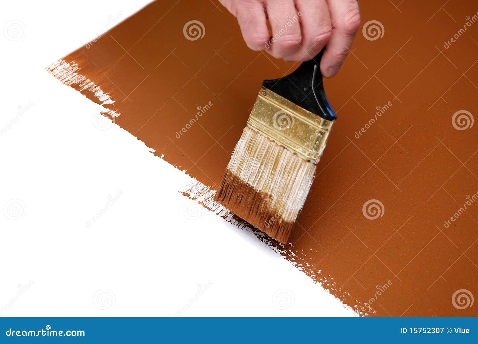 De Bruine Natte Borstel Van De Verf Stock Afbeelding - Image of huis ...