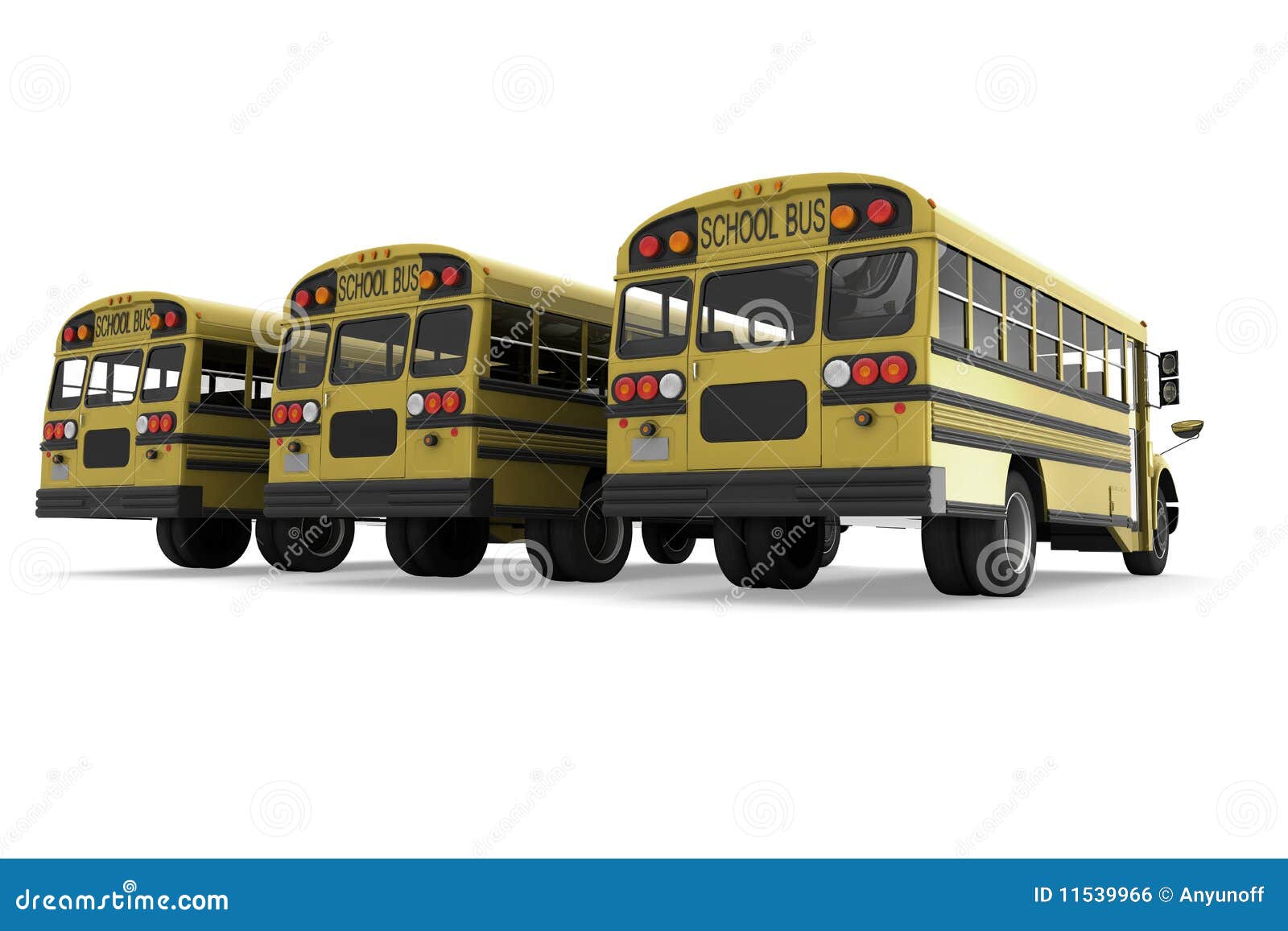 De bussen van de school stock illustratie. Illustration of vensters ...