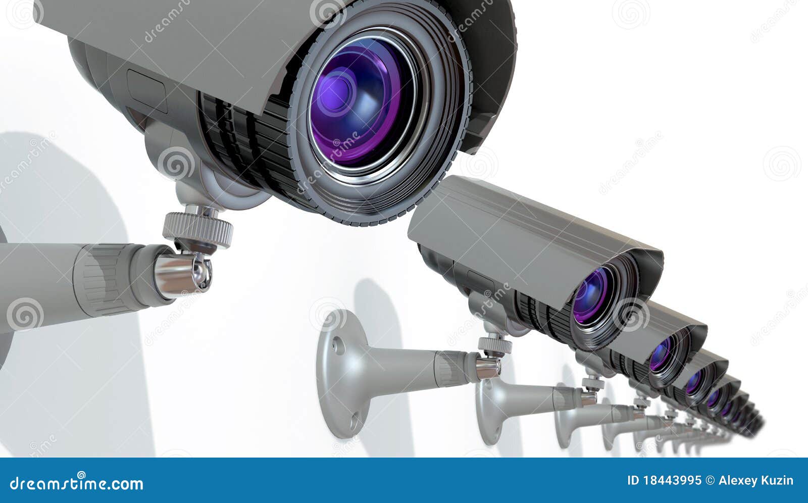 De Camera's Van Het Toezicht Stock Illustratie - Illustration of ...