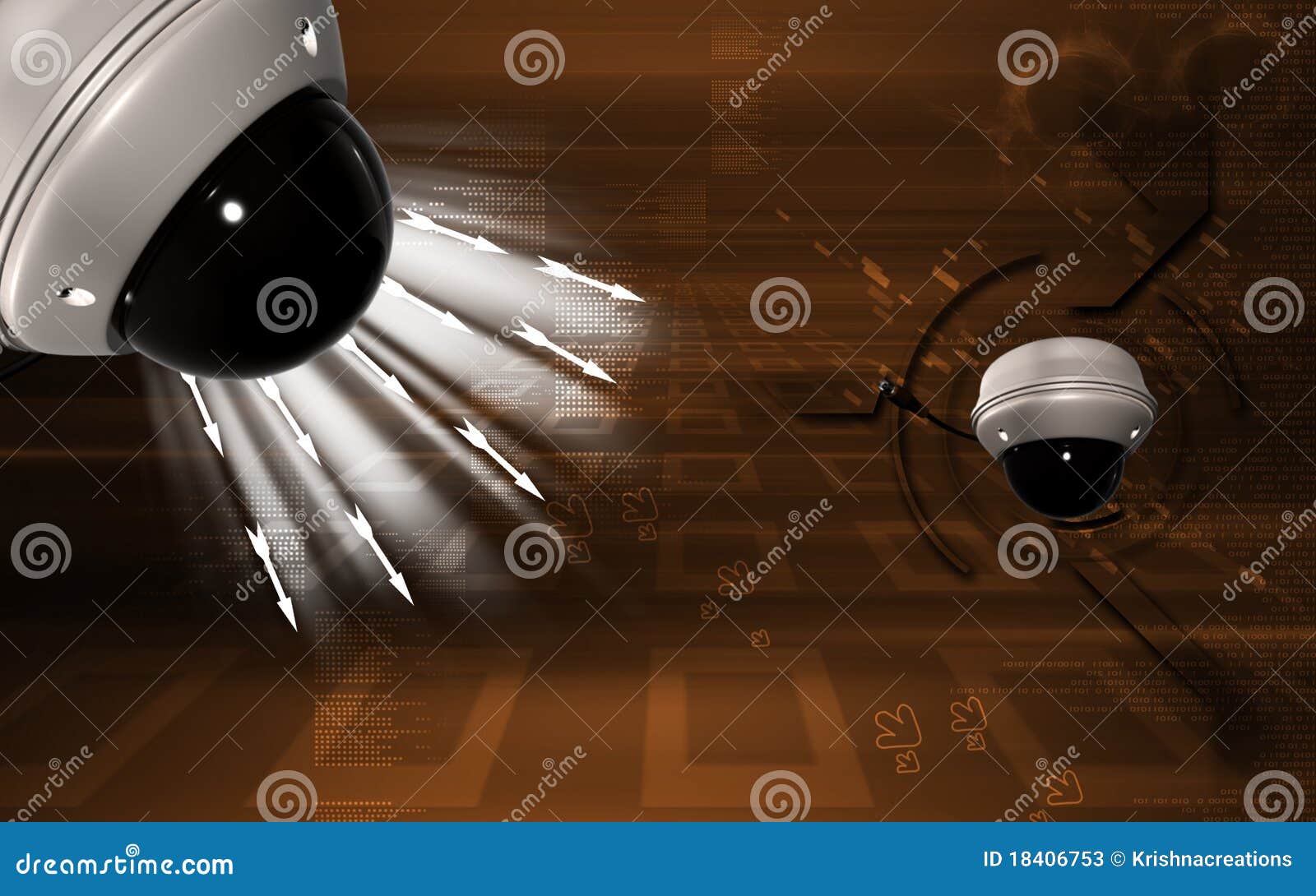 De Camera Van De Veiligheid Stock Afbeelding - Image of overheid, lens ...