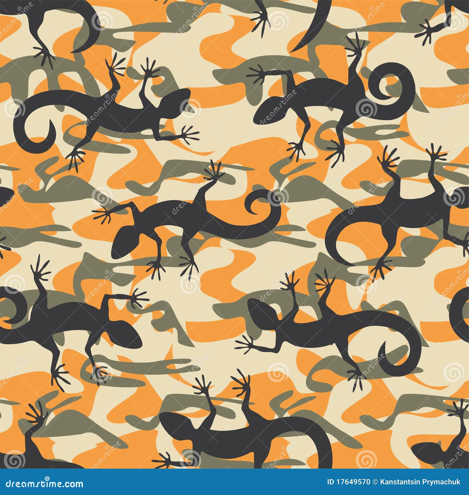 De Camouflage Naadloos Patroon Van De Hagedis Vector Illustratie ...