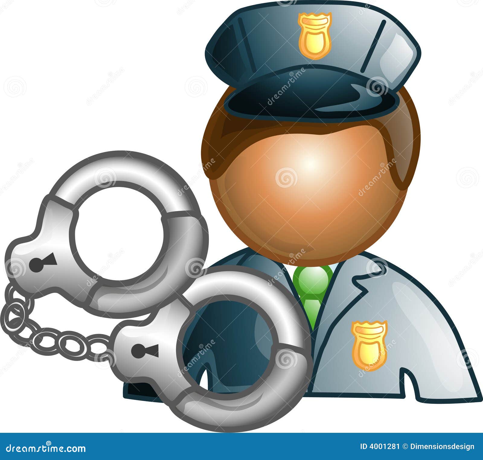 De Carrièrepictogram of Symbool Van De Politie Vector Illustratie ...