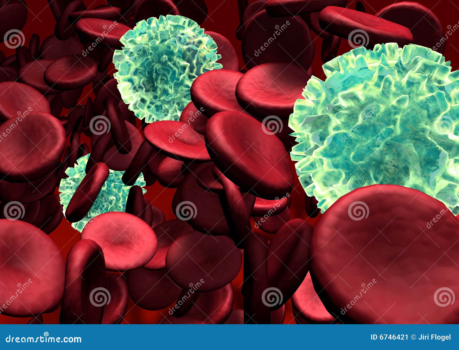 De Cellen Van Het Bloed Met Virus Stock Illustratie - Illustration of ...