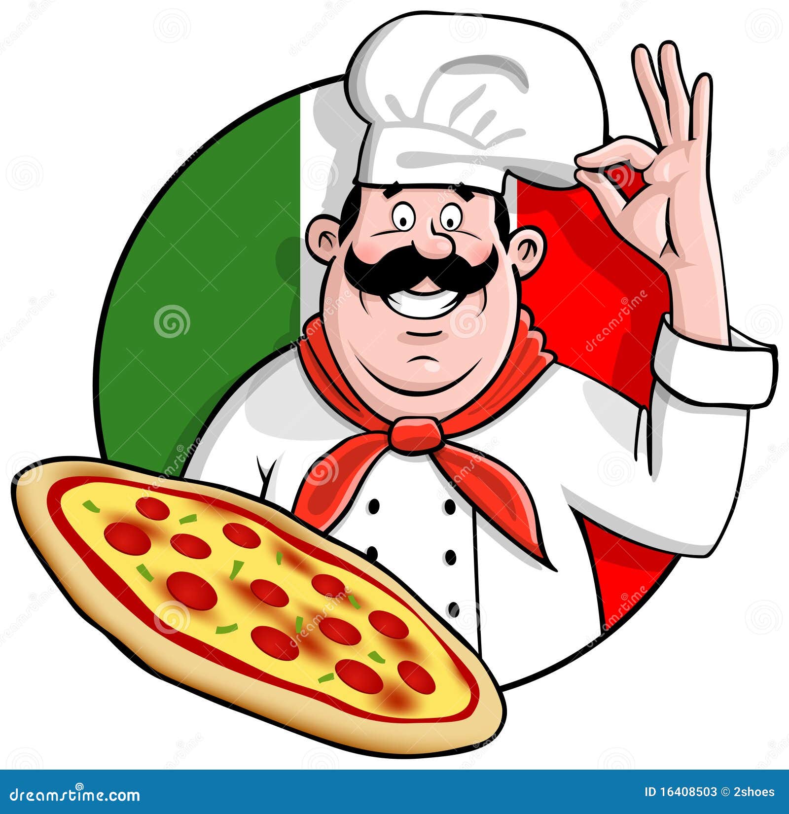 De Chef-kok van de pizza vector illustratie. Illustration of ...
