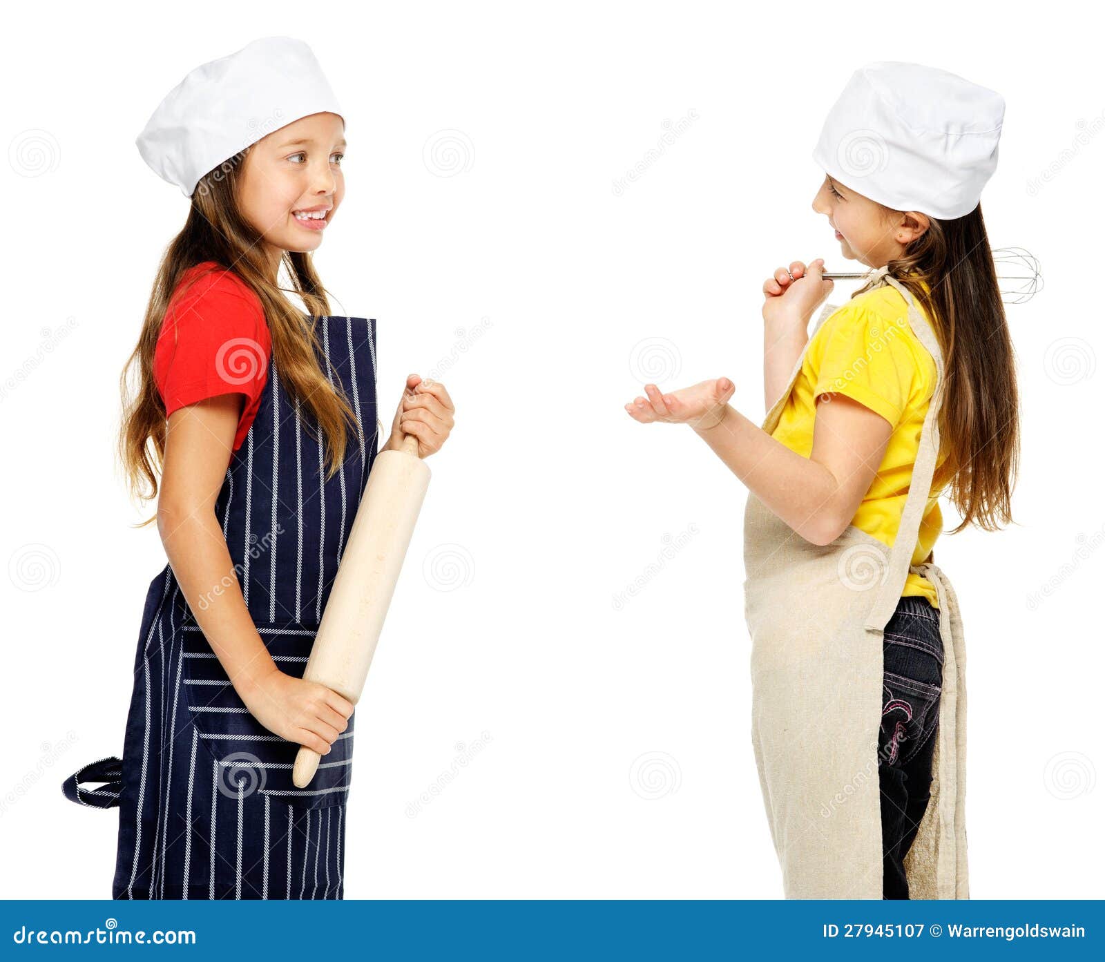 De Chef-kokkok Van Het Meisje Stock Afbeelding - Image of kleurrijk ...